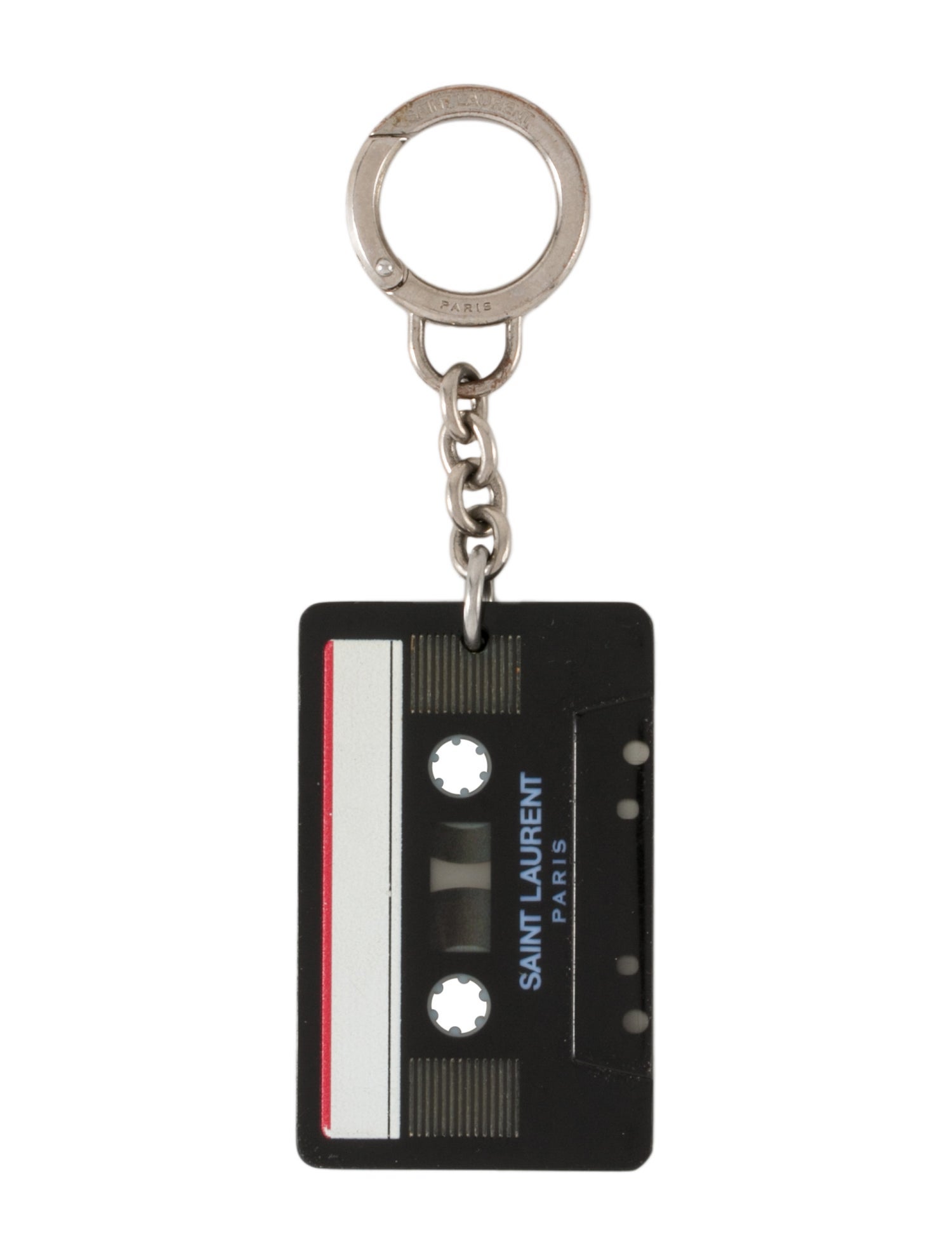 Saint Laurent Cassette Tape Key Ring - Black Keychains, Accessories ...