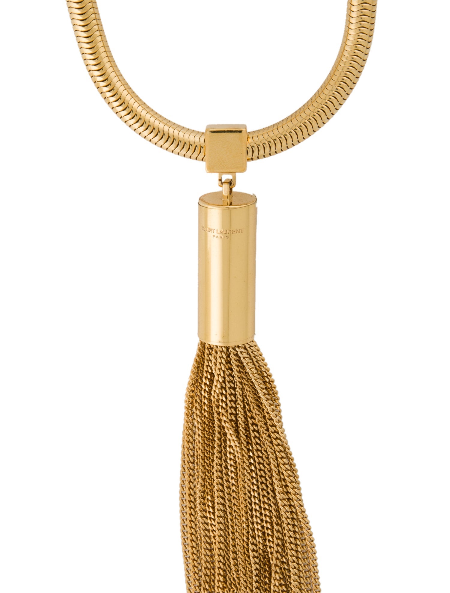 Saint Laurent Opium Tassel Pendant Necklace - Gold-Plated Pendant ...