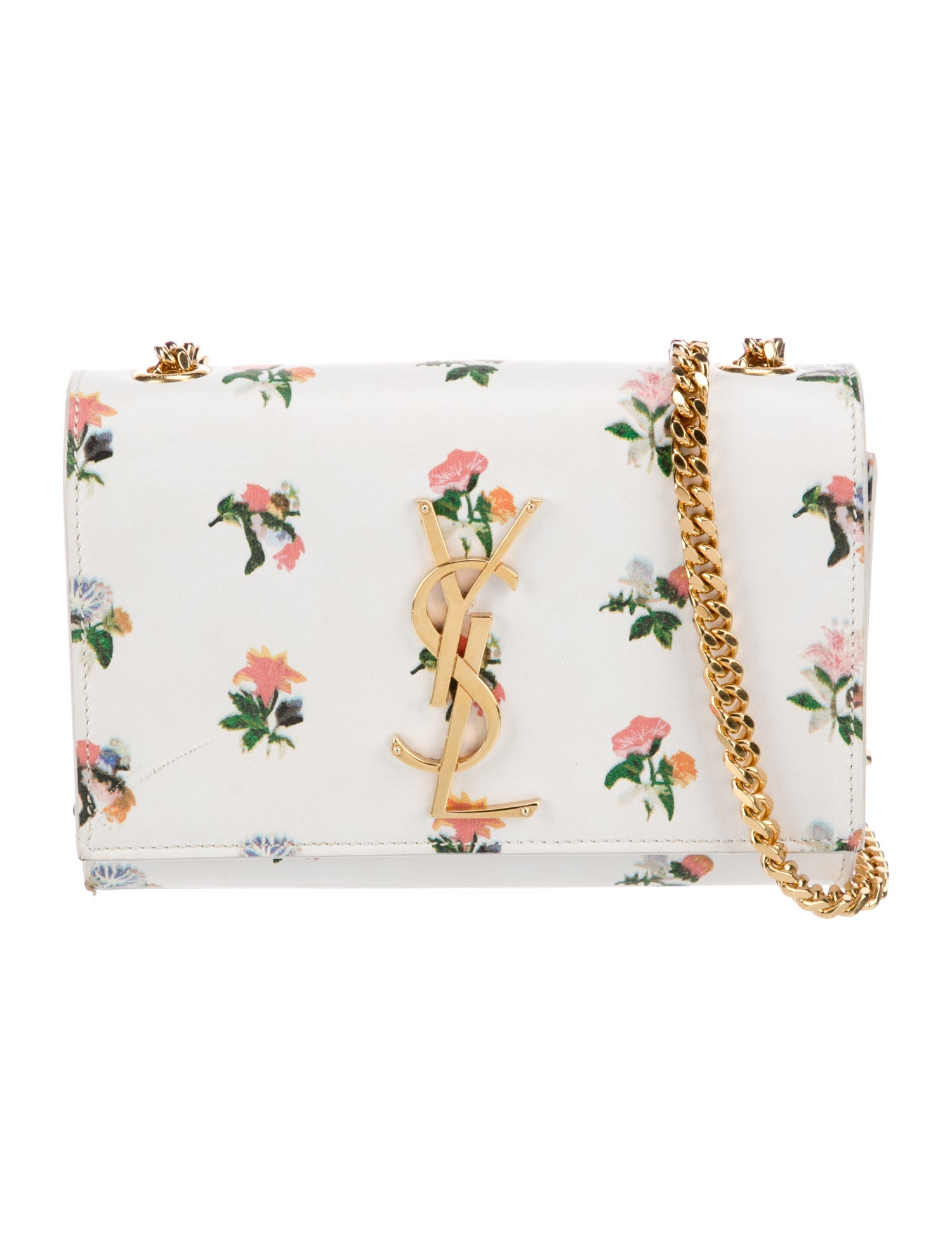 Saint Laurent Small Classic Monogram Kate Bag - White Shoulder Bags ...