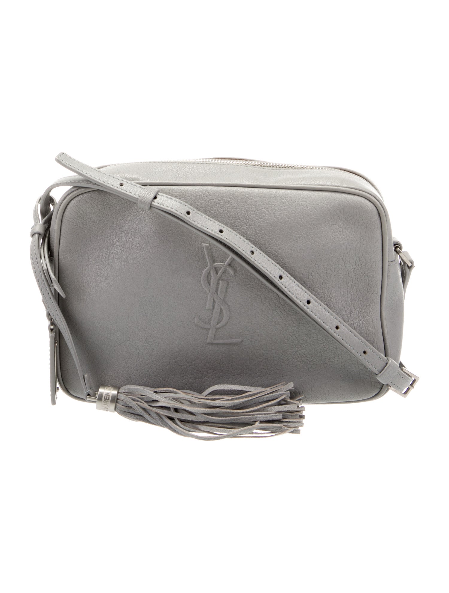 Saint Laurent Monogram Lou Camera Bag - Grey Crossbody Bags, Handbags ...