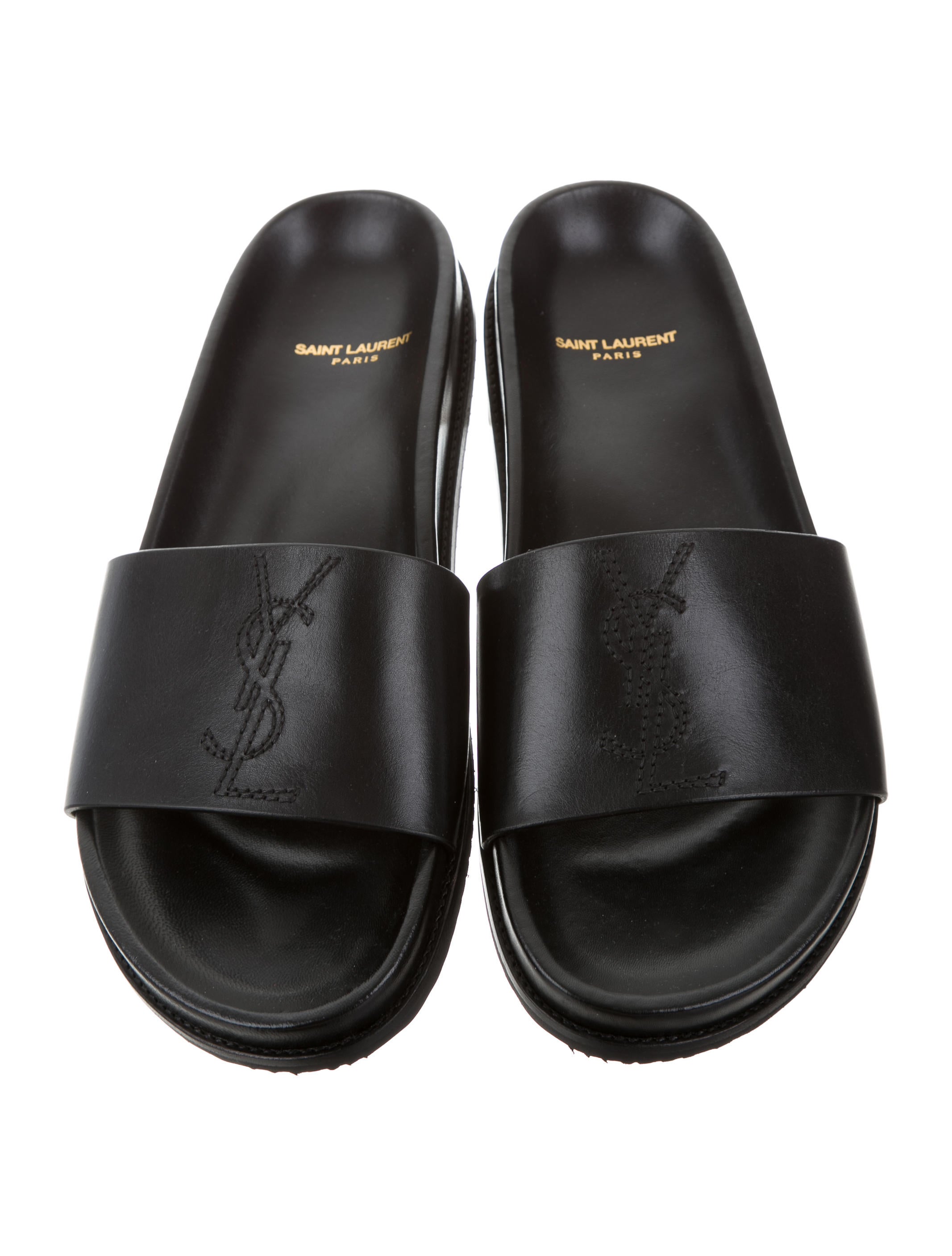 Saint Laurent Jimmy 20 Slide Sandals - Shoes - SNT35715 | The RealReal