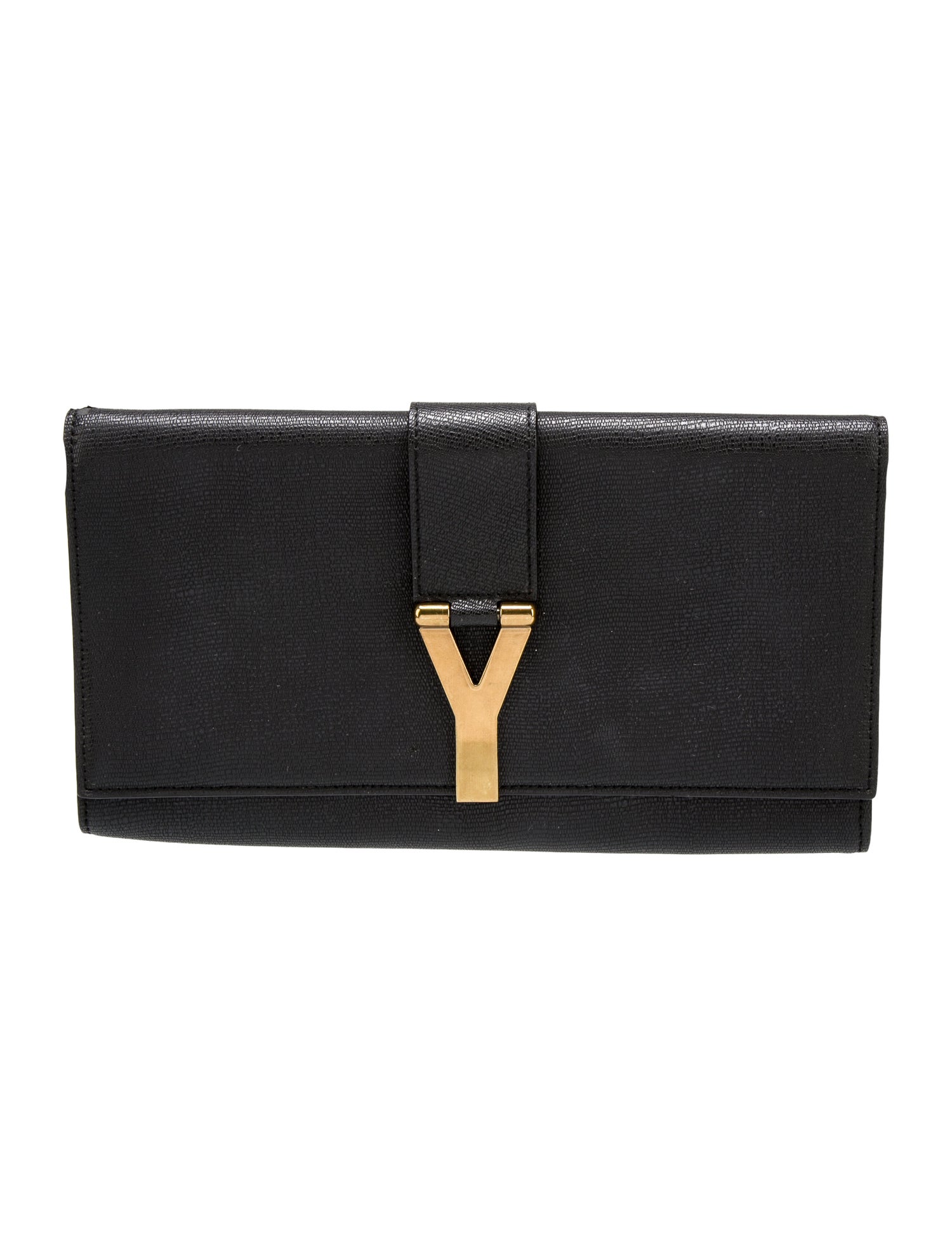 Yves Saint Laurent Leather Clutch Vintage - Black Clutches, Handbags ...