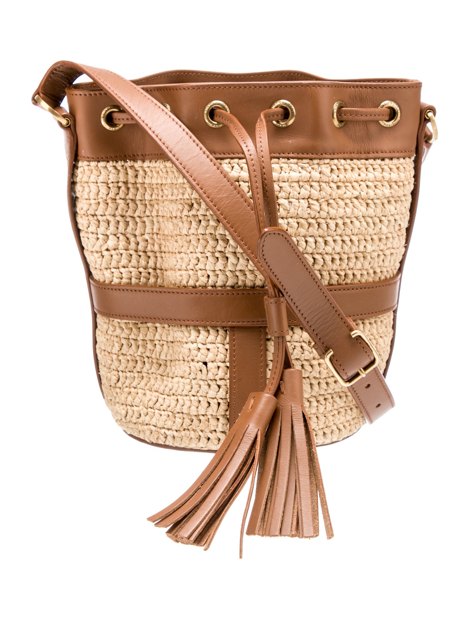 Chloé Pleated Straw Coated Bucket Bag - Black Bucket Bags, Handbags ...