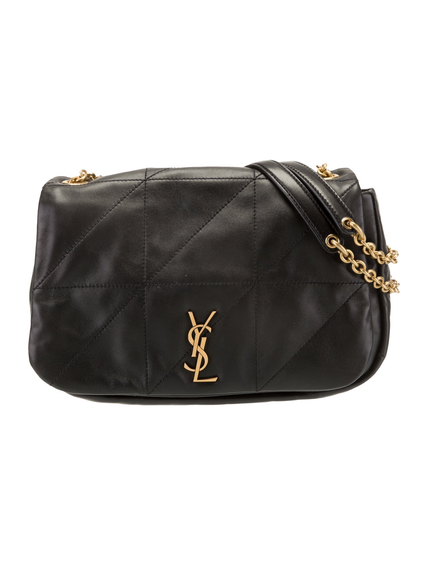 Saint Laurent 2023 Medium Monogram Raffia Jamie Bag w/Tags - Black ...