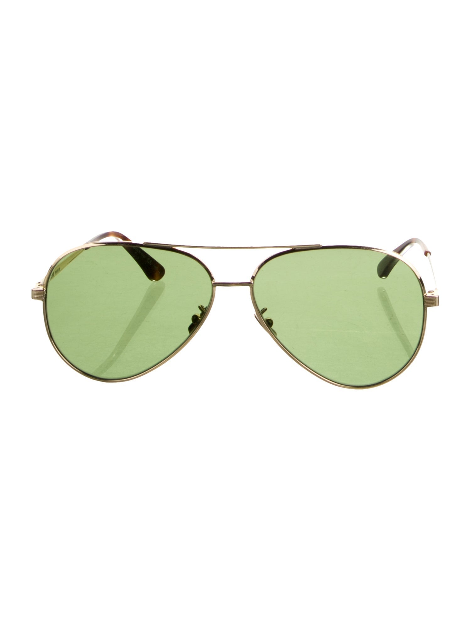Saint Laurent Aviator Tinted Sunglasses - Gold Sunglasses, Accessories ...