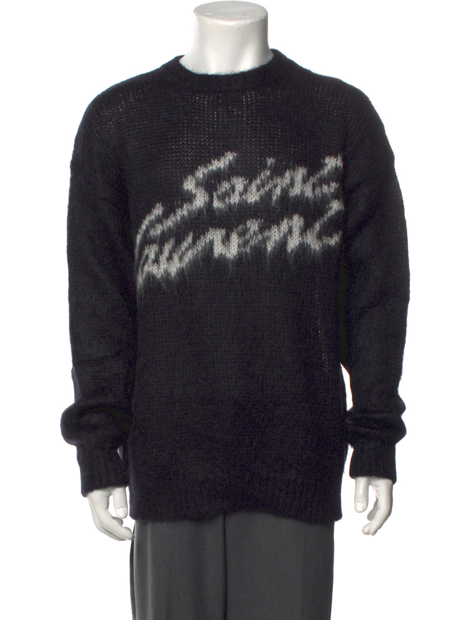 Saint Laurent 2022-2023 Mohair Pullover - Black Sweaters, Clothing ...
