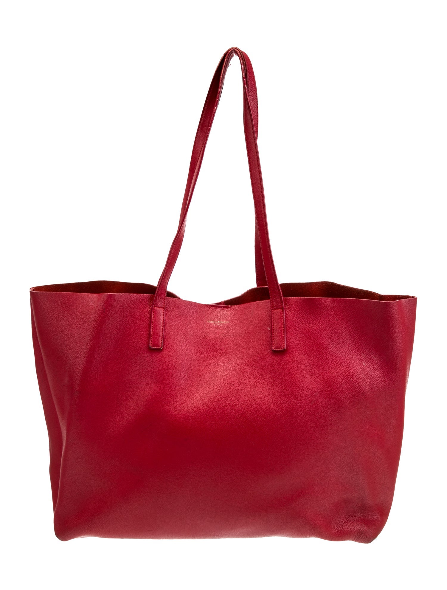 Saint Laurent Bold East West Shopping Tote - Red Totes, Handbags ...