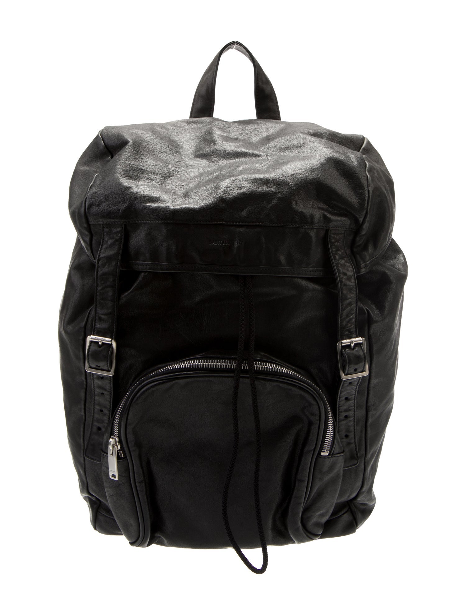 Saint Laurent Leather Backpack - Black Backpacks, Bags - SNT380445 ...