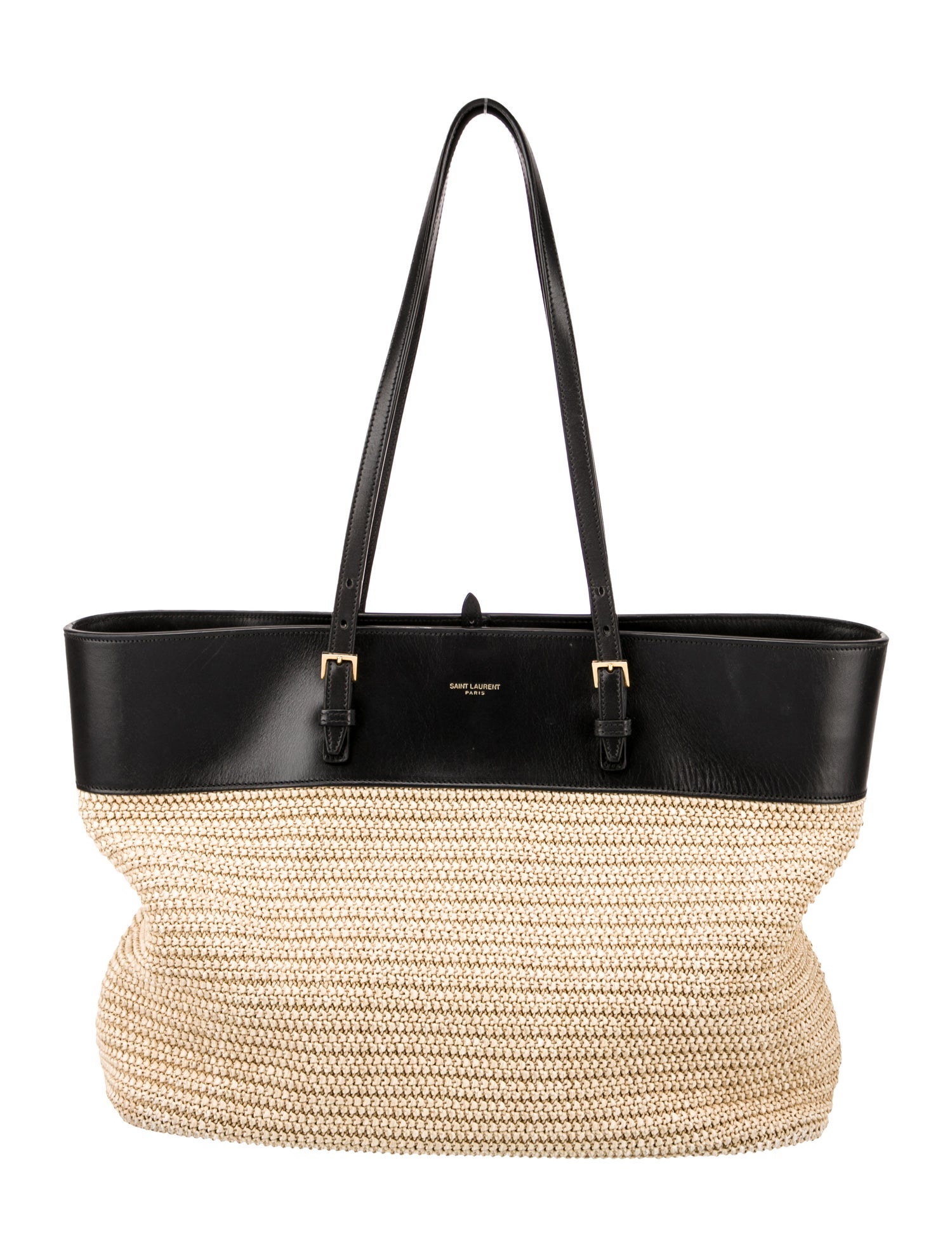 Marni Leather-Trimmed Raffia Tote - Yellow Totes, Handbags - MAN222729 ...