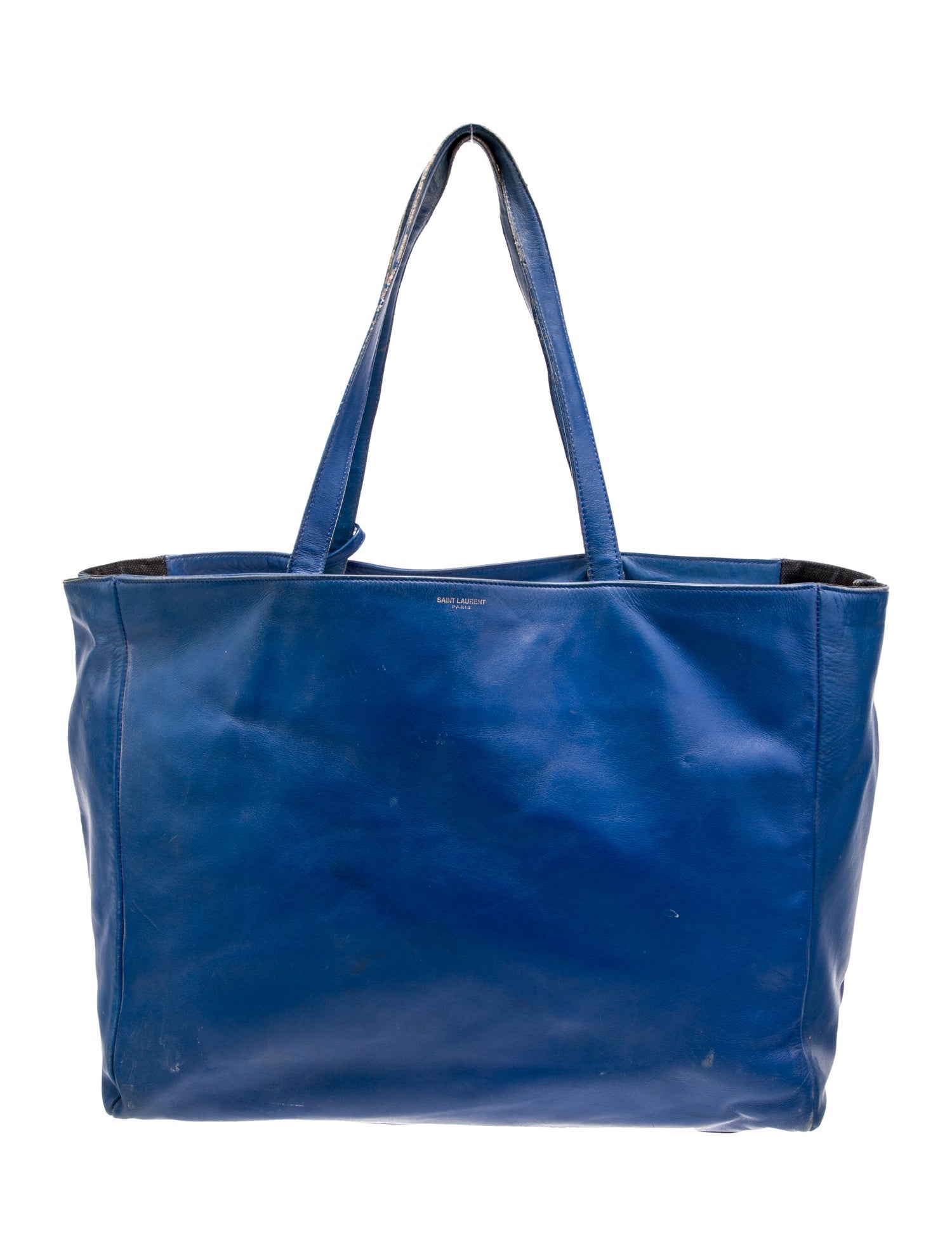 Saint Laurent Leather Reversible - Blue Totes, Handbags - SNT388680 ...