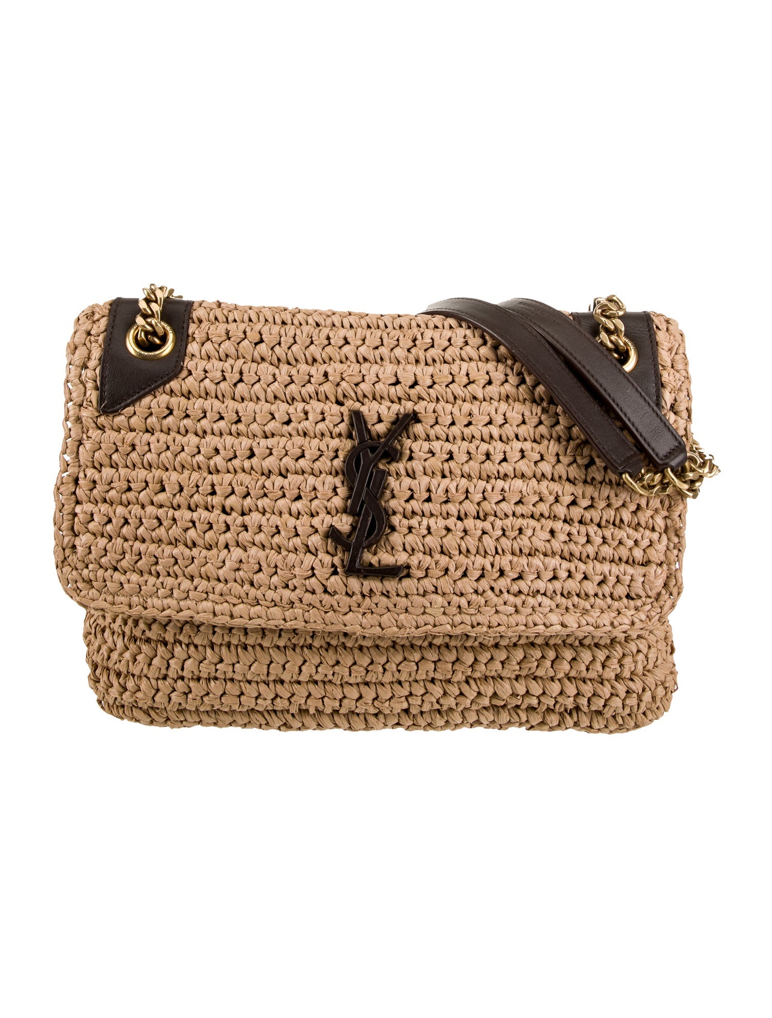 Saint Laurent Raffia Niki - Neutrals Shoulder Bags, Handbags ...