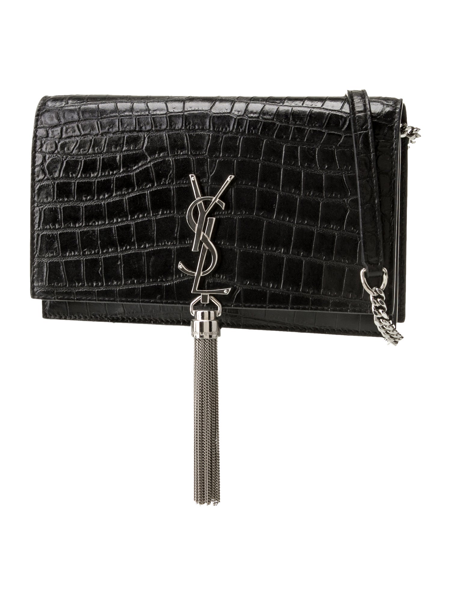 Saint Laurent Leather Kate Small - Black Crossbody Bags, Handbags ...