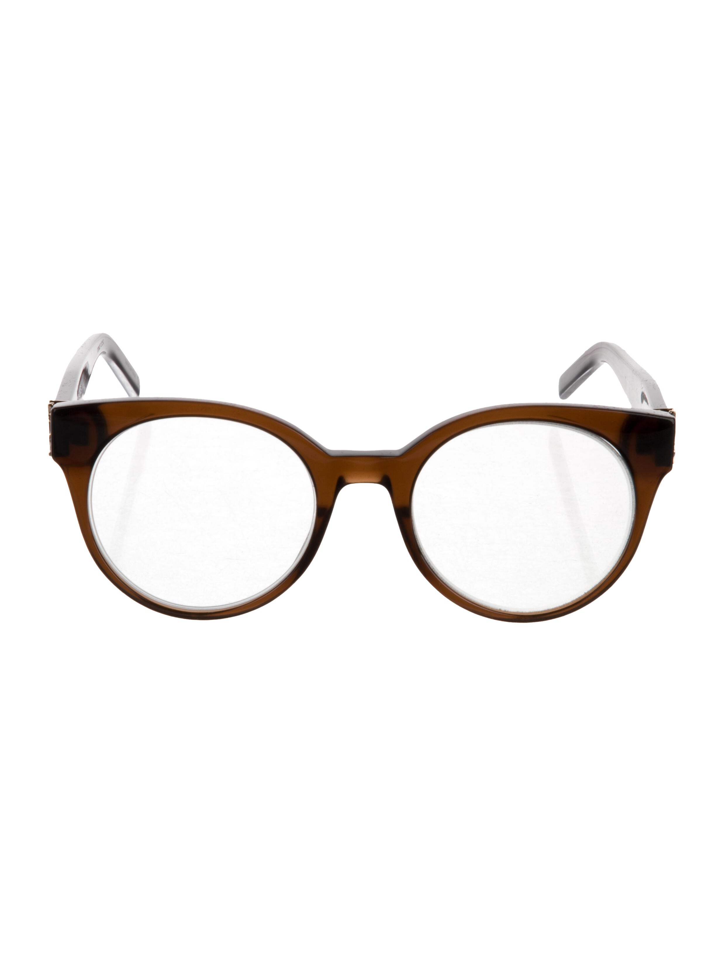 Saint Laurent Round Eyeglasses - Brown Eyeglasses, Accessories ...