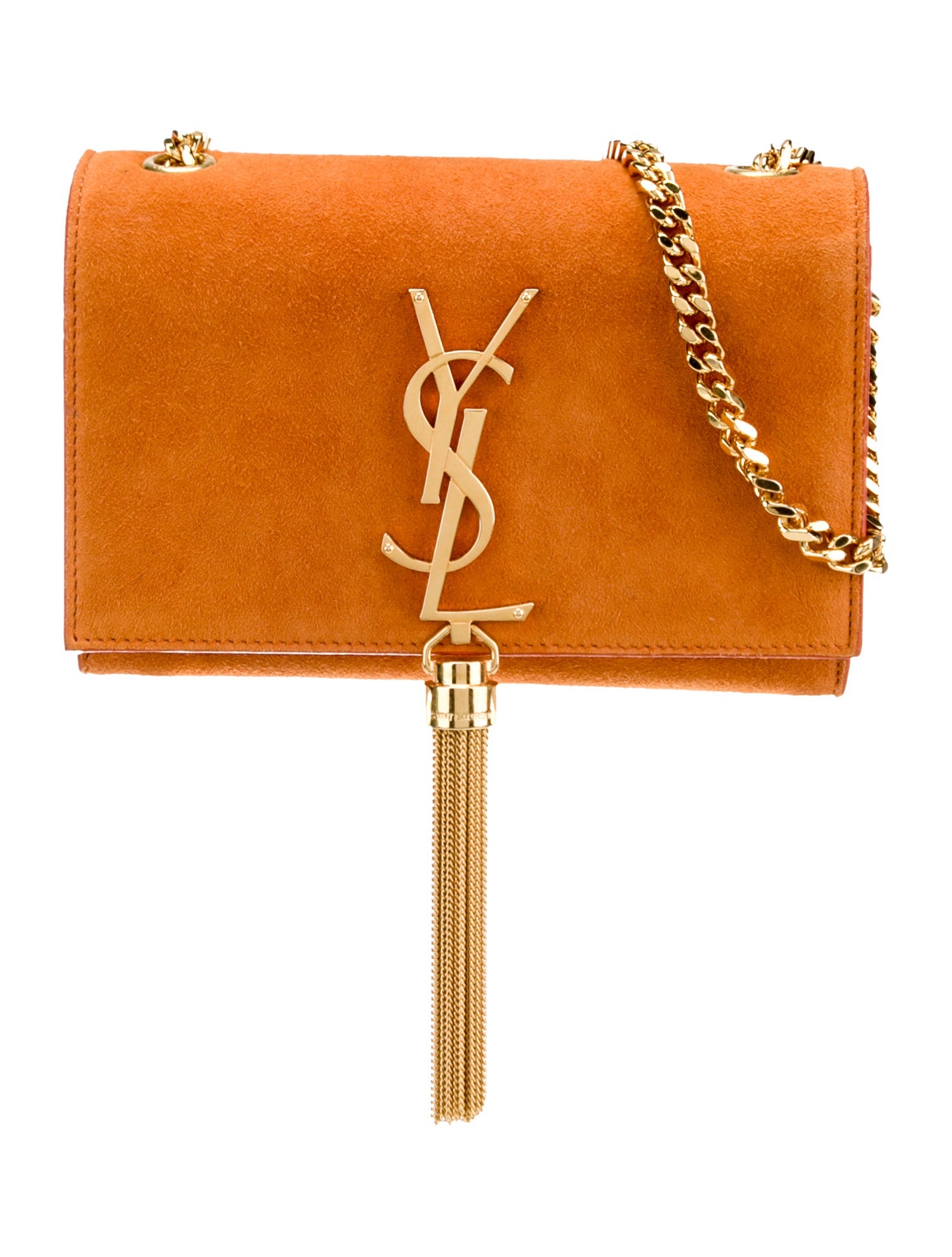 Saint Laurent Signature Kate Small - Orange Crossbody Bags, Handbags ...