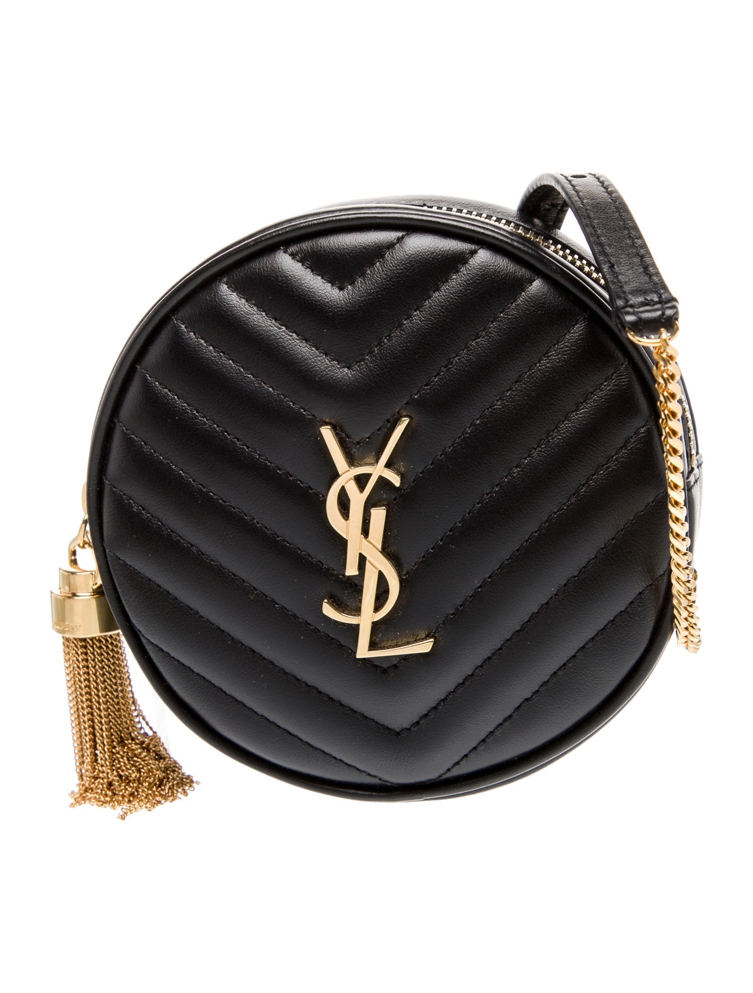 Saint Laurent Signature Round Vinyle Camera Mini 2022 - Black Mini Bags ...
