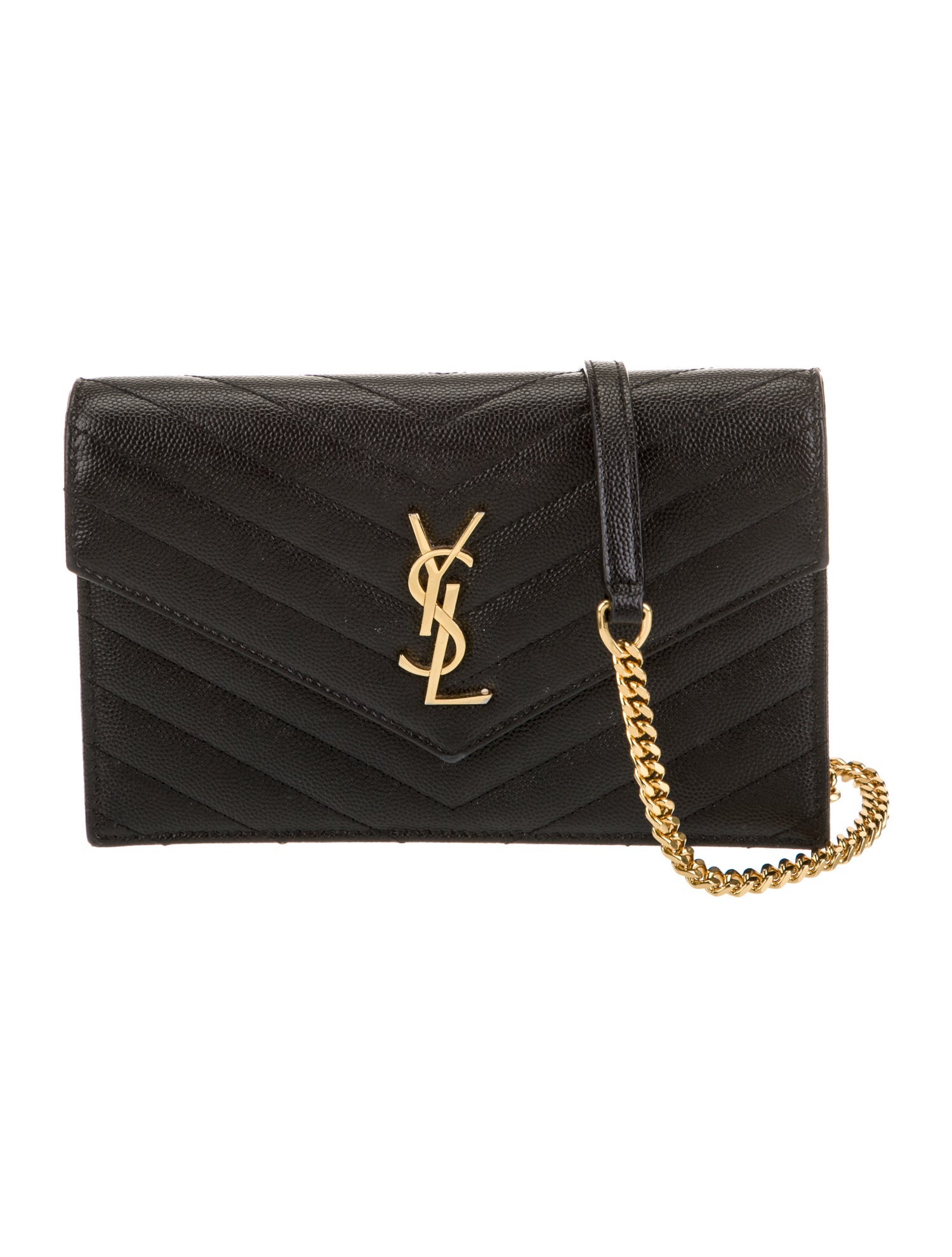Saint Laurent Signature Envelope - Black Crossbody Bags, Handbags ...