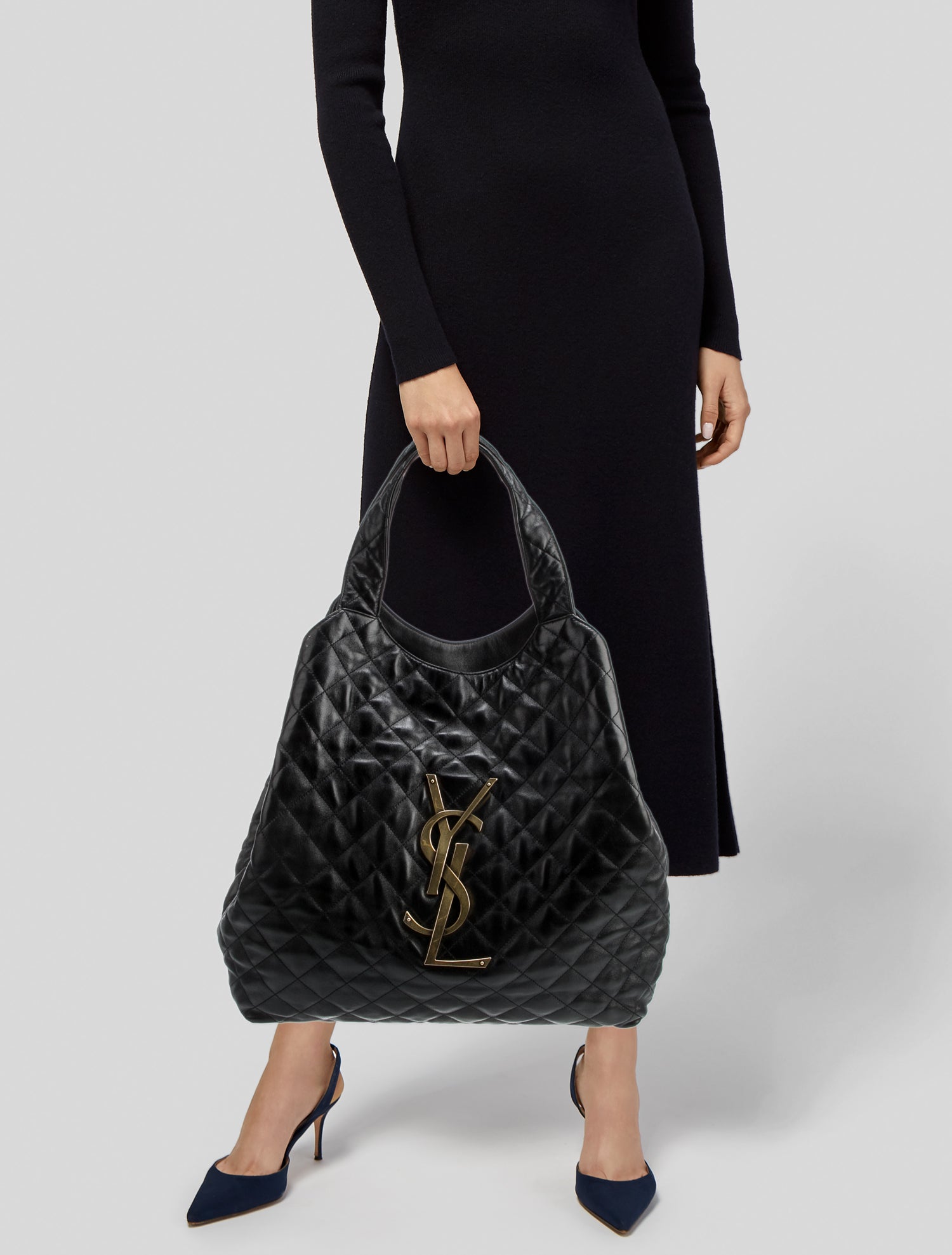 Saint Laurent Leather Hobo 2022 - Black Totes, Handbags - SNT411419 ...