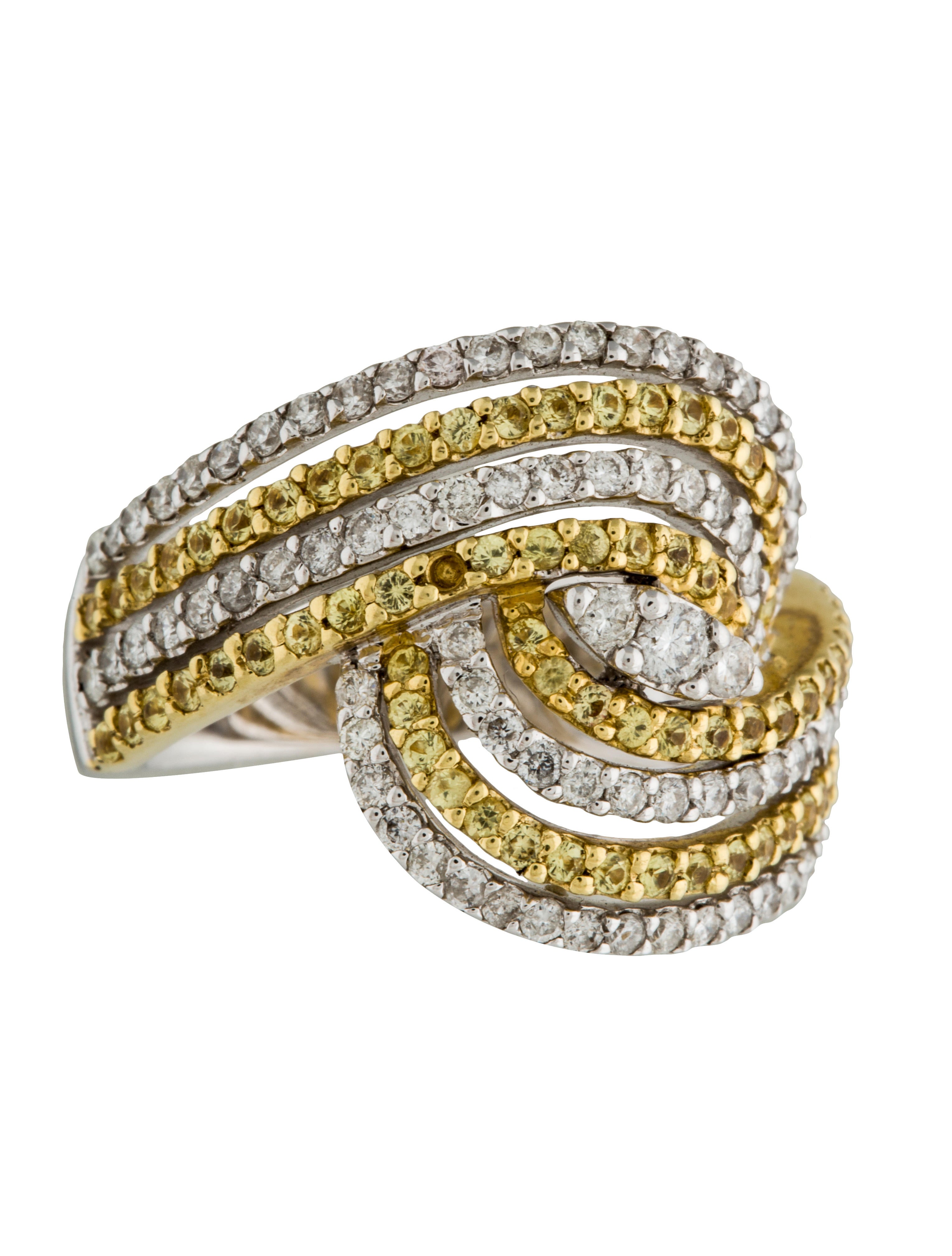 Sonia Bitton Sonia B 18K Yellow Sapphire & Diamond Ring - 18K Yellow ...