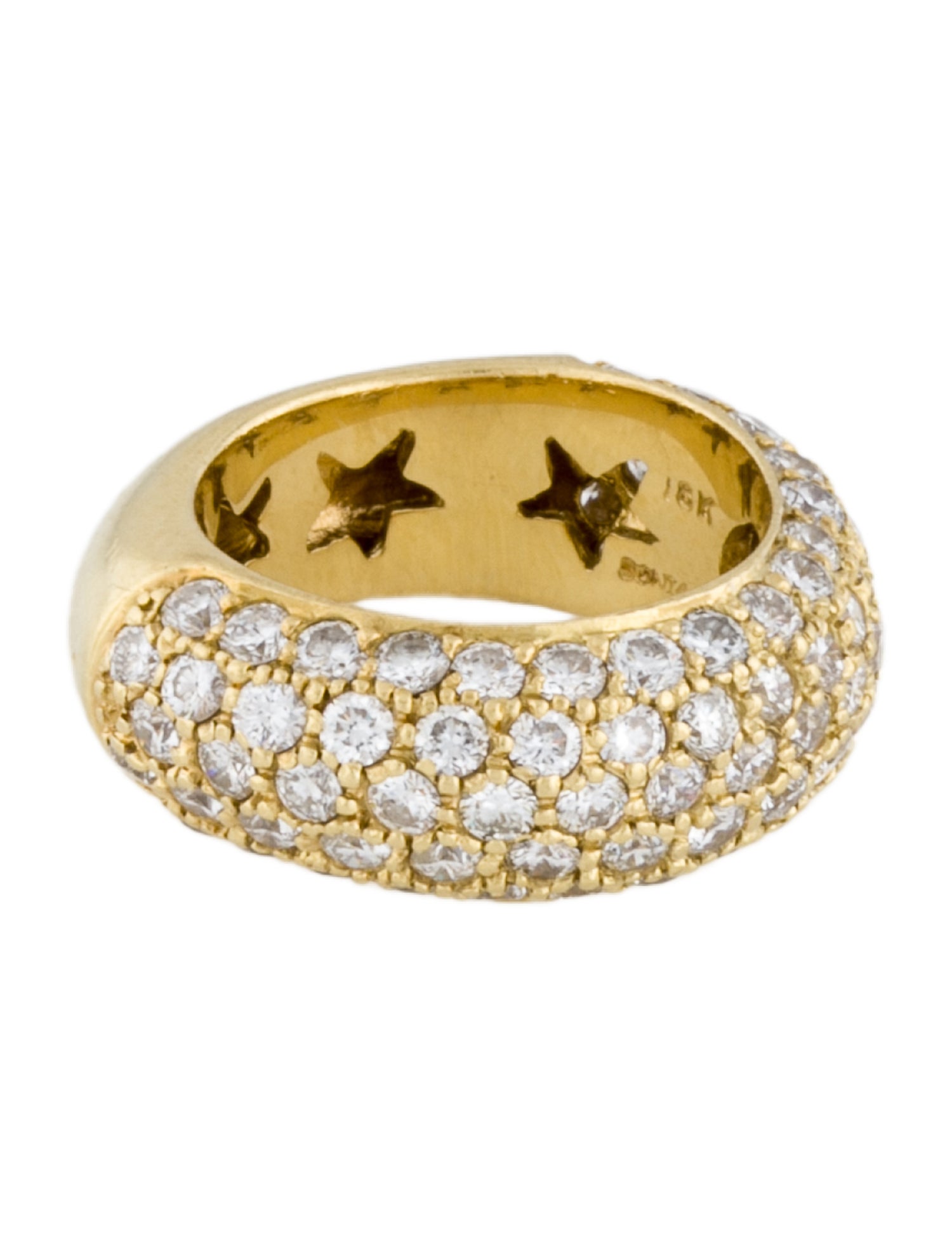 Sonia Bitton 18K 2.87ctw. Diamond Pave Band - 18K Yellow Gold Band ...