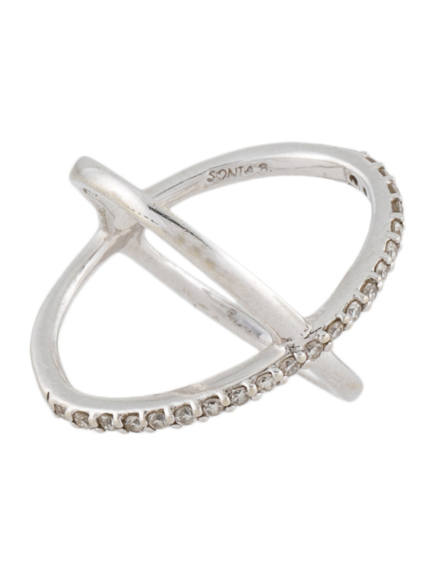 Sonia Bitton 14K Diamond Crossover Band - Band, Rings - SOB20718 | The ...
