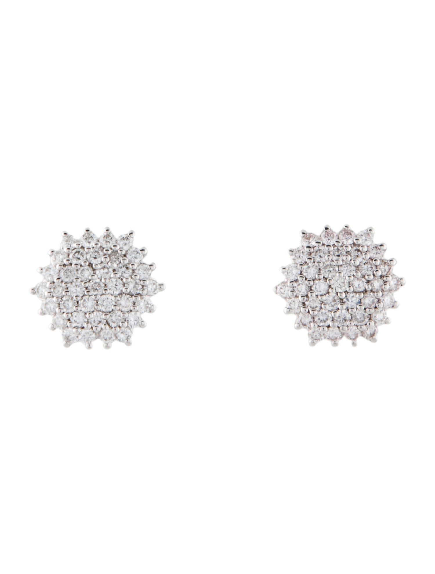 Sonia Bitton 14K Diamond Pave Stud Earrings - Rhodium-Plated 14K White ...