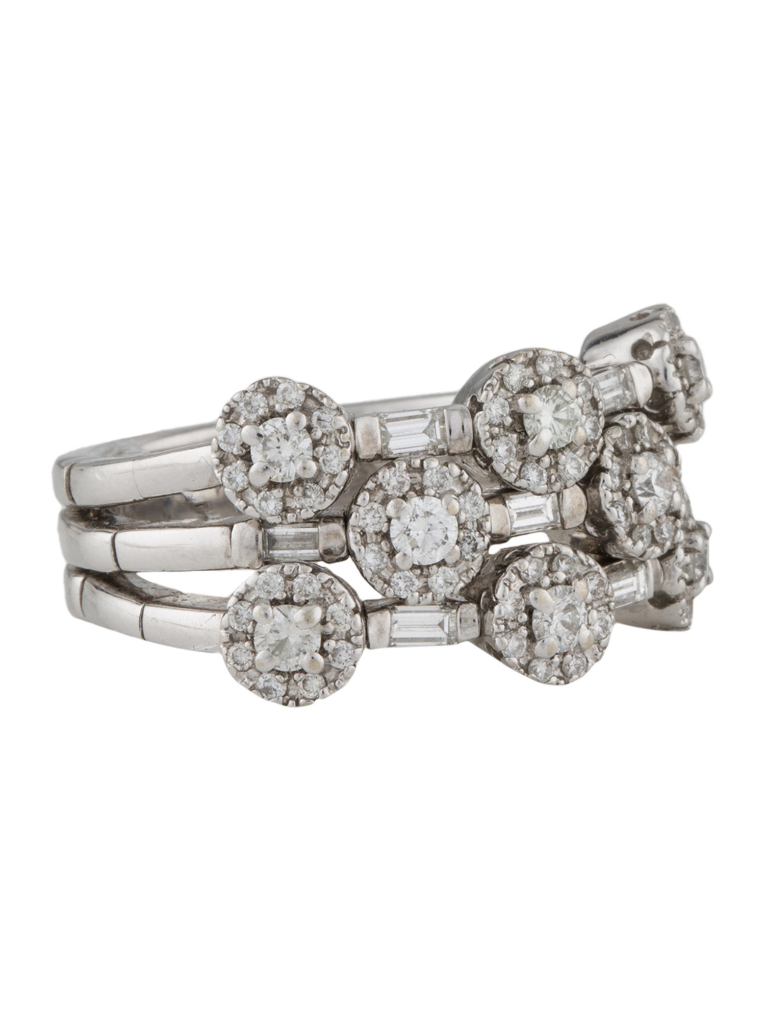Sonia Bitton 14K 1.07ct Diamond Galerie de Bijoux® Flex Ring - Rhodium-Plated 14K White Gold ...