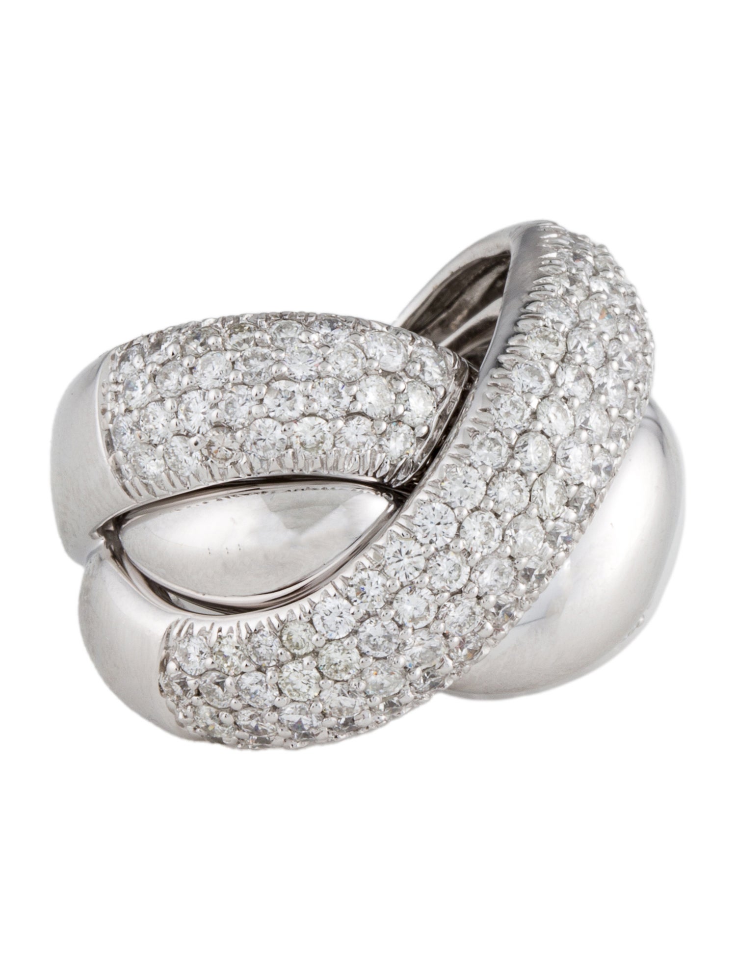 Sonia Bitton 18K 2.50ctw Diamond Knot Ring - Rhodium-Plated 18K White ...