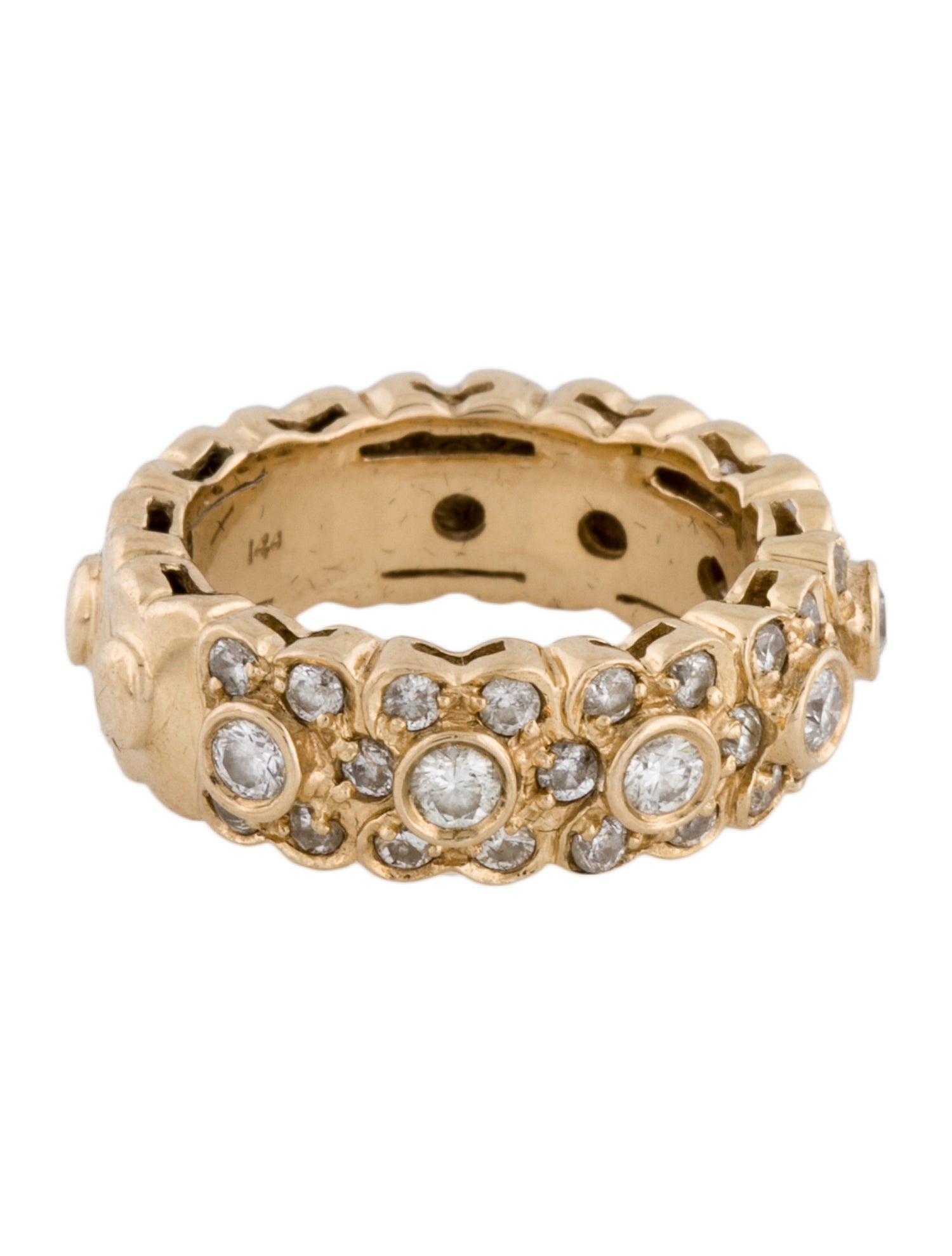 Sonia Bitton 14K 1.76ctw Diamond Band Ring - 14K Yellow Gold Band ...