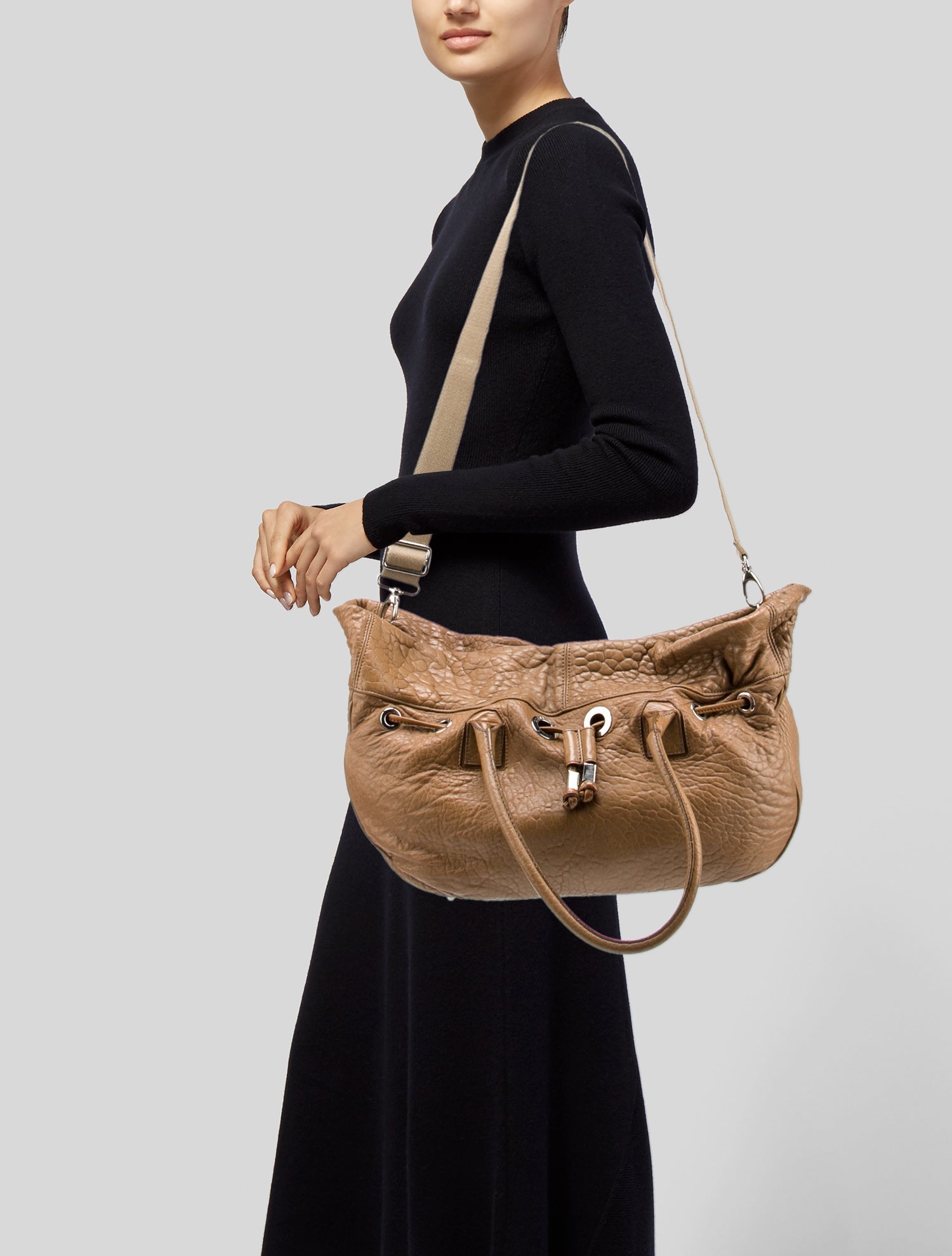 Elie Tahari Leather Shoulder Bag - Yellow Shoulder Bags, Handbags ...