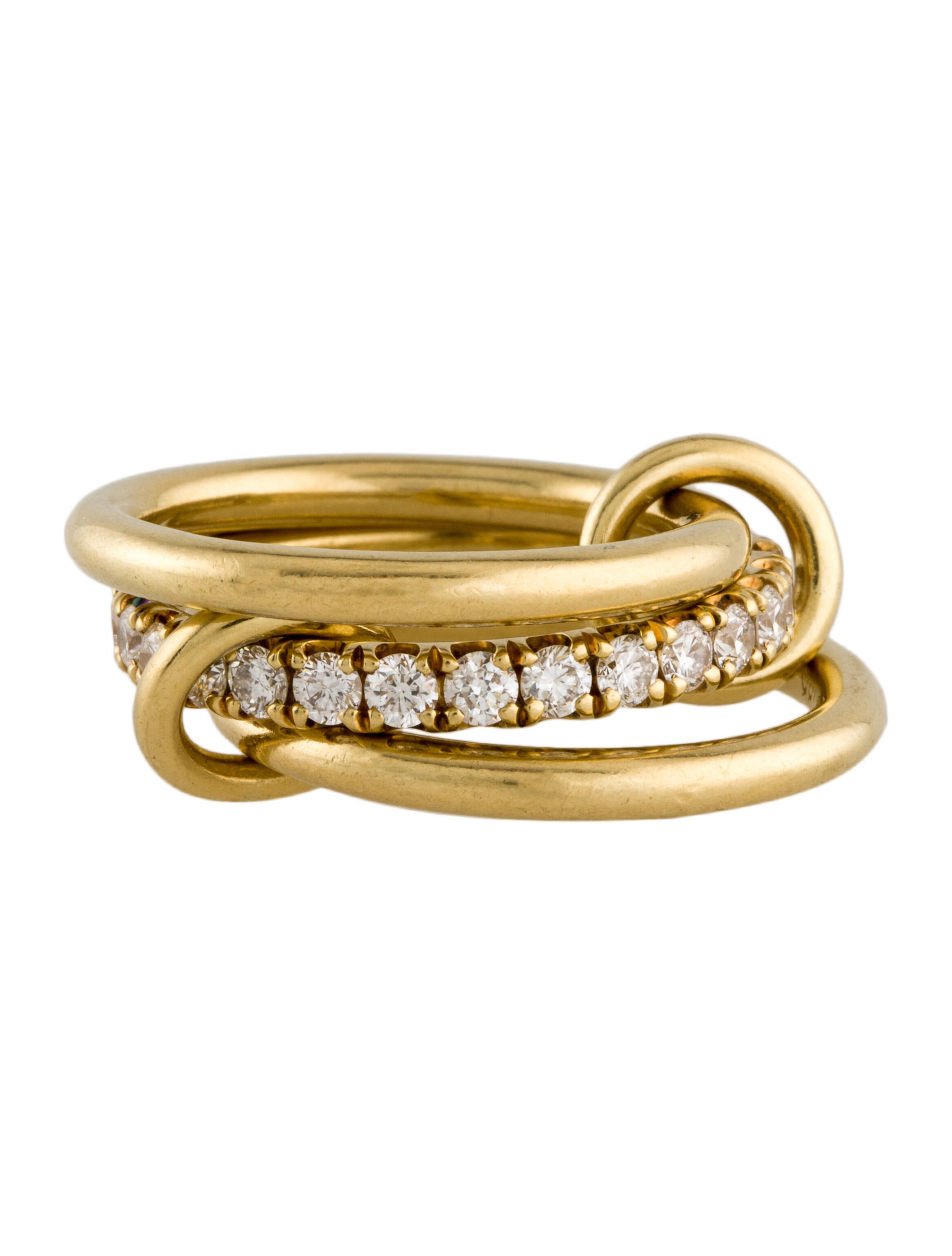 Spinelli Kilcollin 18K Diamond Eros Triple Ring - 18K Yellow Gold ...