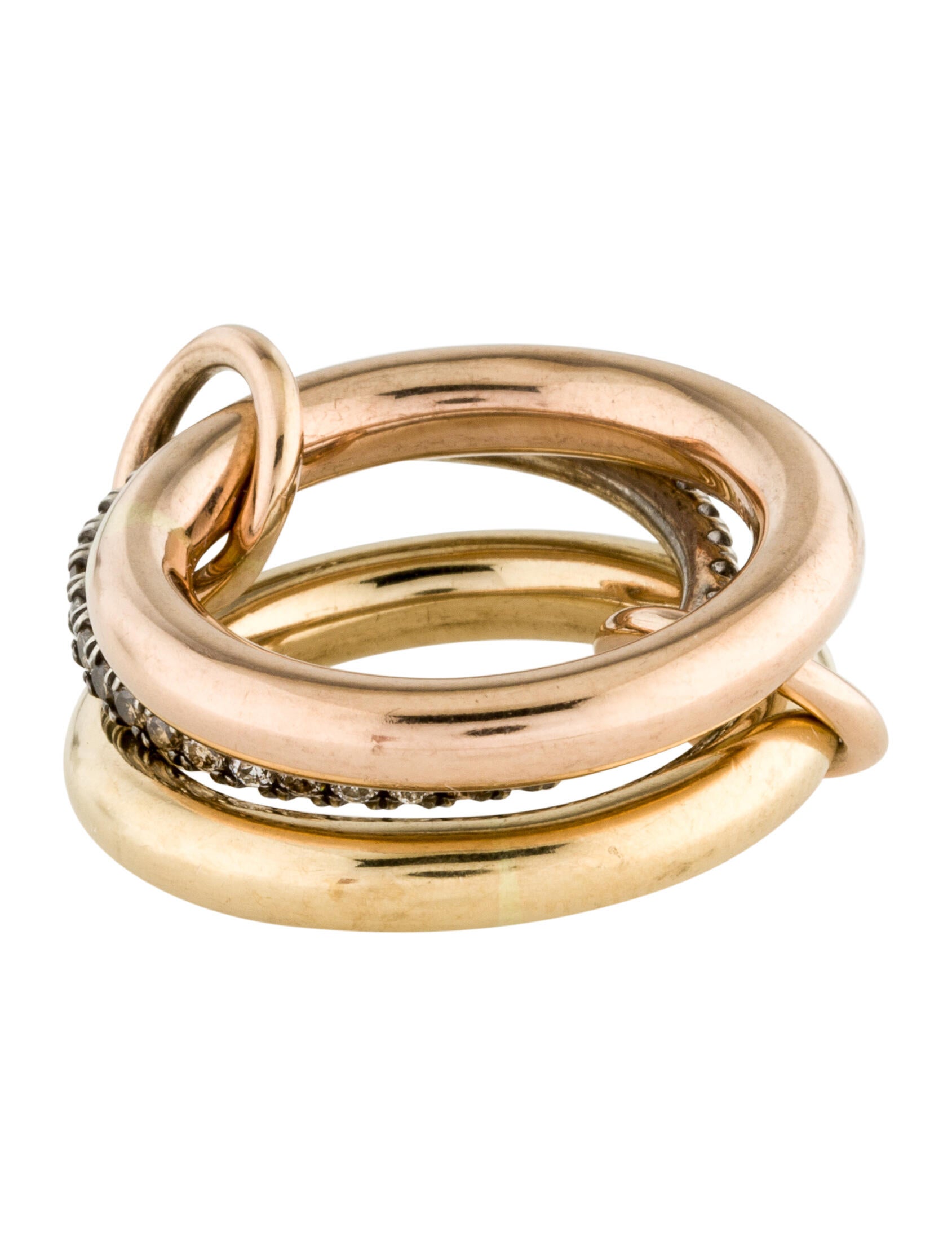 Spinelli Kilcollin Diamond Set Of Three Libra Rolling Ring - Rolling ...