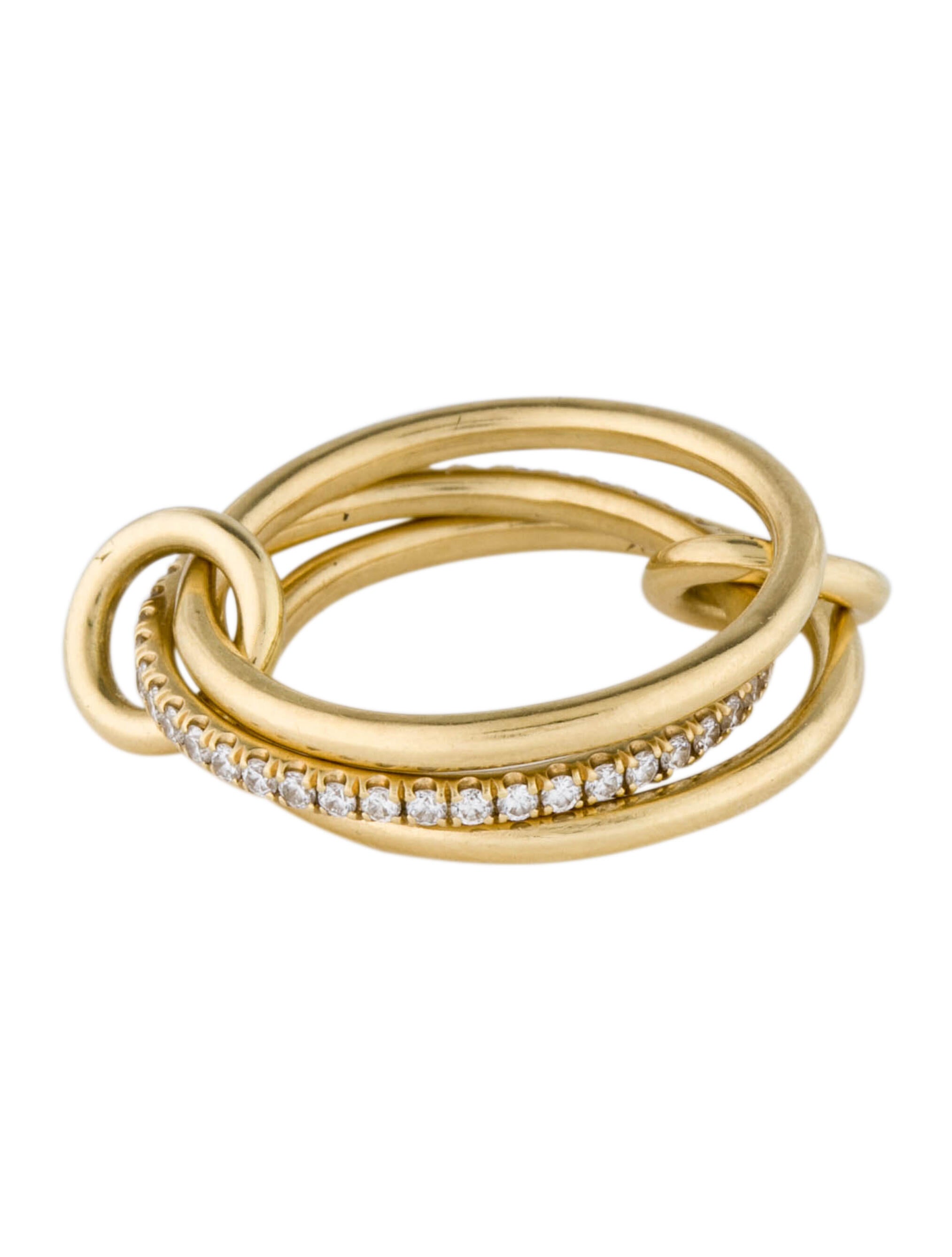 Spinelli Kilcollin 18K Diamond Sonny Ring - 18K Yellow Gold Rolling ...