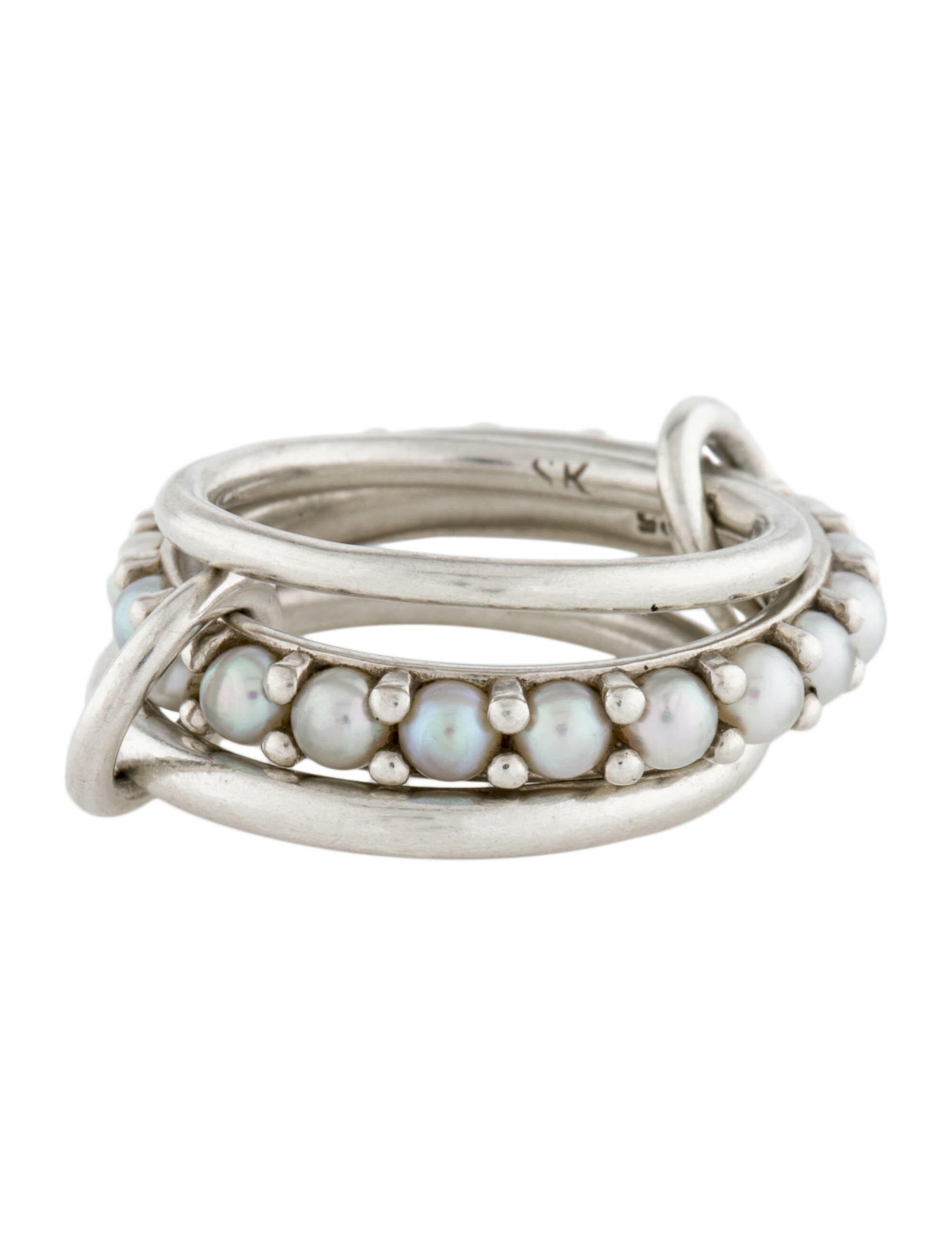 Spinelli Kilcollin Akoya Pearl Ring - Sterling Silver Rolling Ring ...