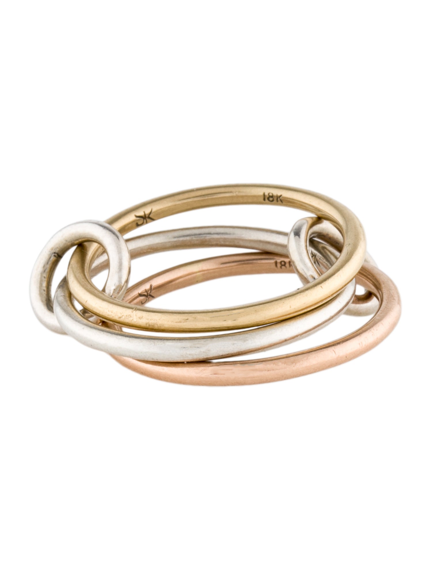 Spinelli Kilcollin Tri-Tone Rolling Ring - 18K Yellow Gold Band, Rings ...