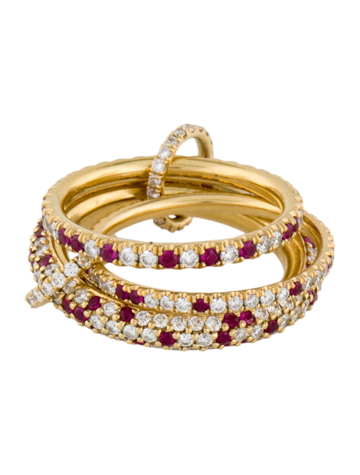 Spinelli Kilcollin 18K Diamond & Ruby Nova Rouge Rolling Ring - Rolling ...