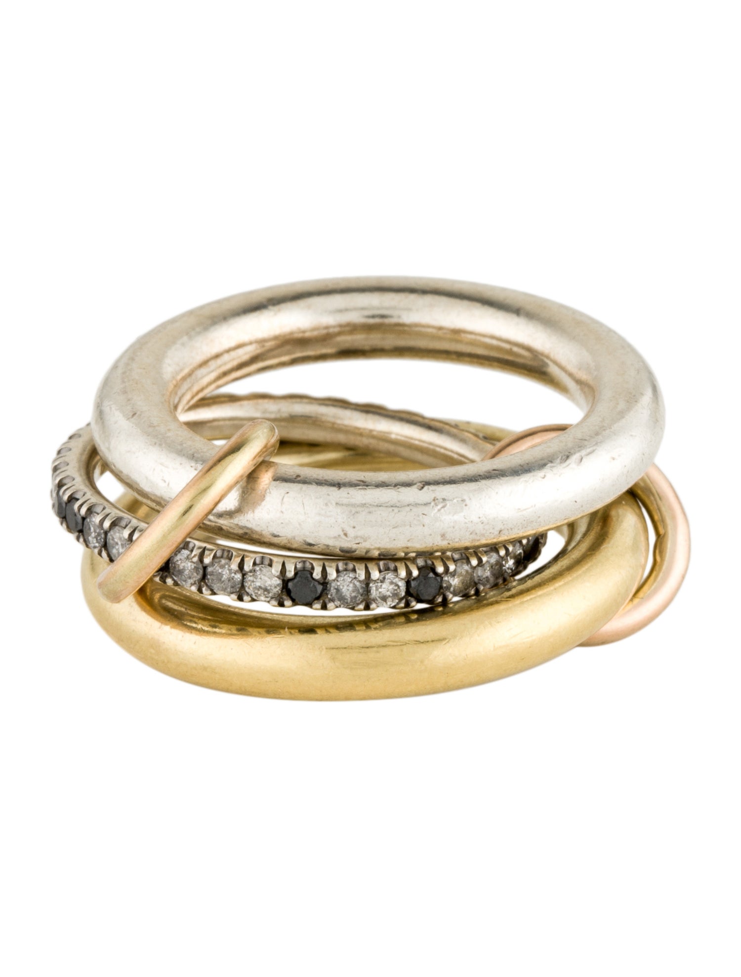 Spinelli Kilcollin 18K Diamond Pavé Microdame 333 Rolling Ring - 18K ...