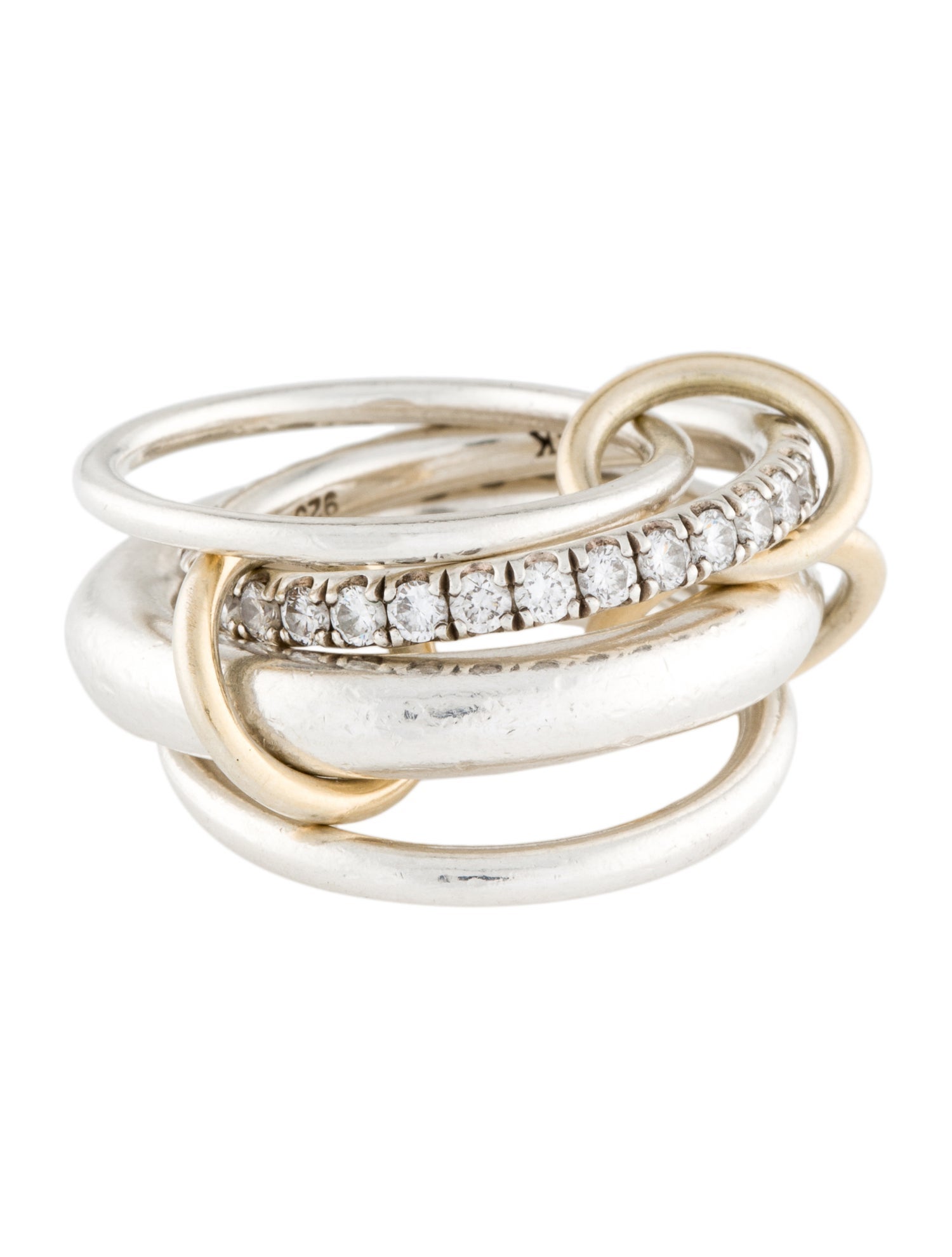 Spinelli Kilcollin 1.28ctw Diamond Luna Ring - 18K Yellow Gold Band ...