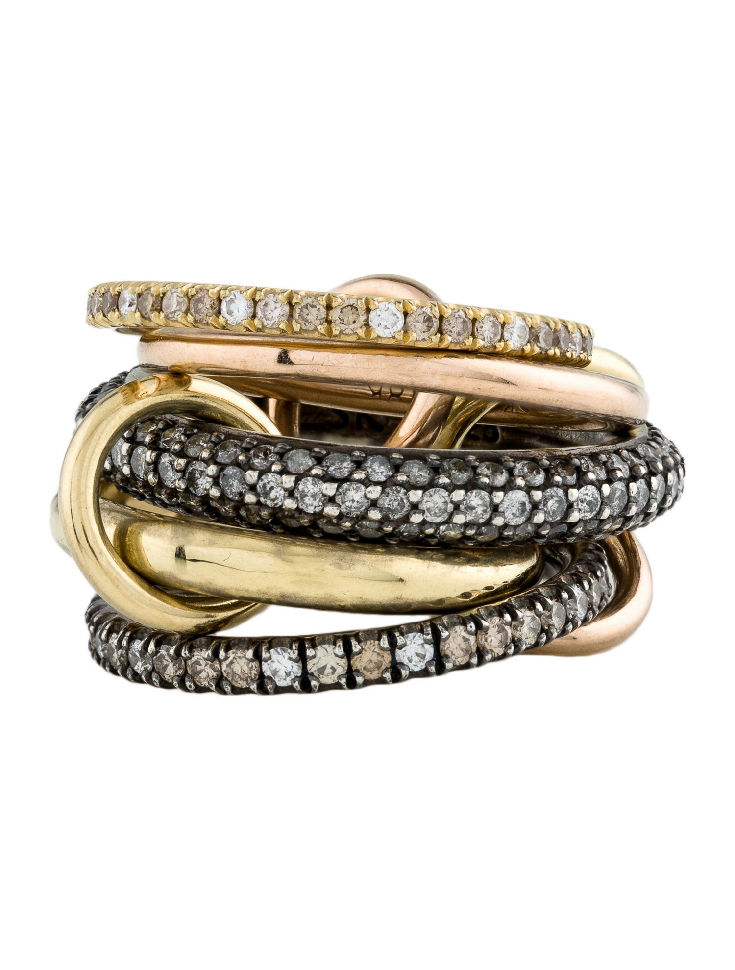 Spinelli Kilcollin 2.39ctw Diamond Leo MX Stackable Band - 18K Yellow ...