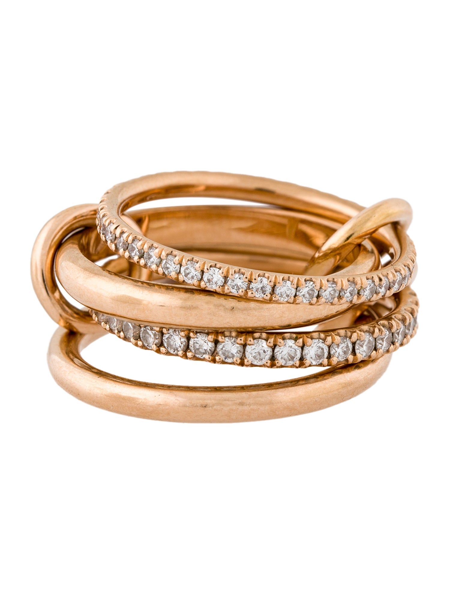 Spinelli Kilcollin 18K Diamond Polaris Ring - 18K Rose Gold Rolling ...