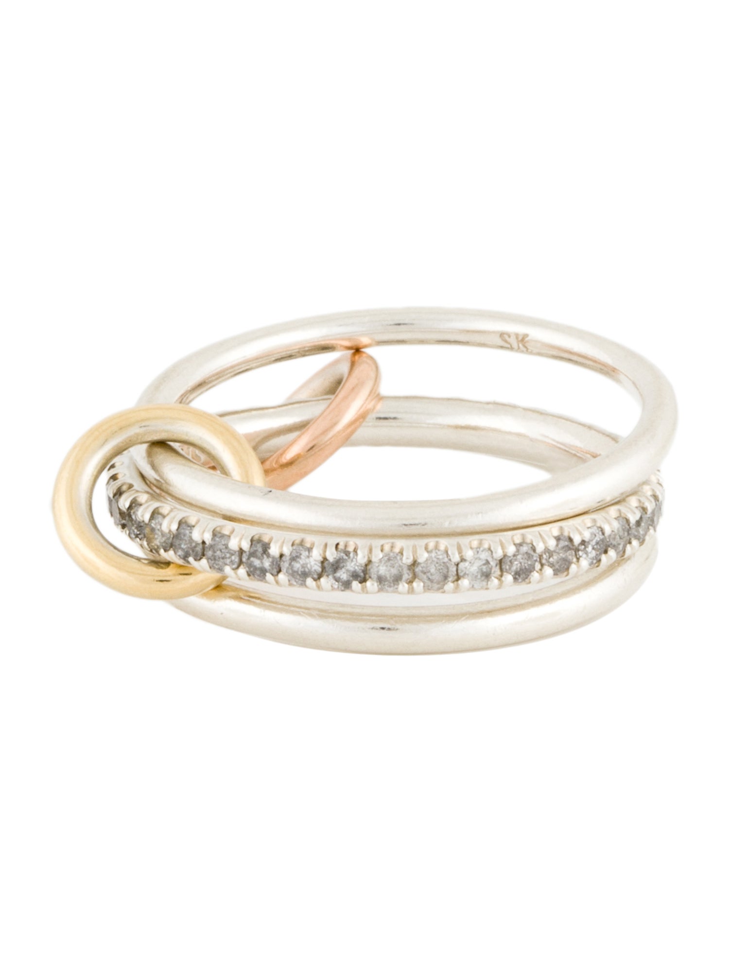 Spinelli Kilcollin Diamond Sonny SG Gris Ring - 18K Yellow Gold Rolling ...