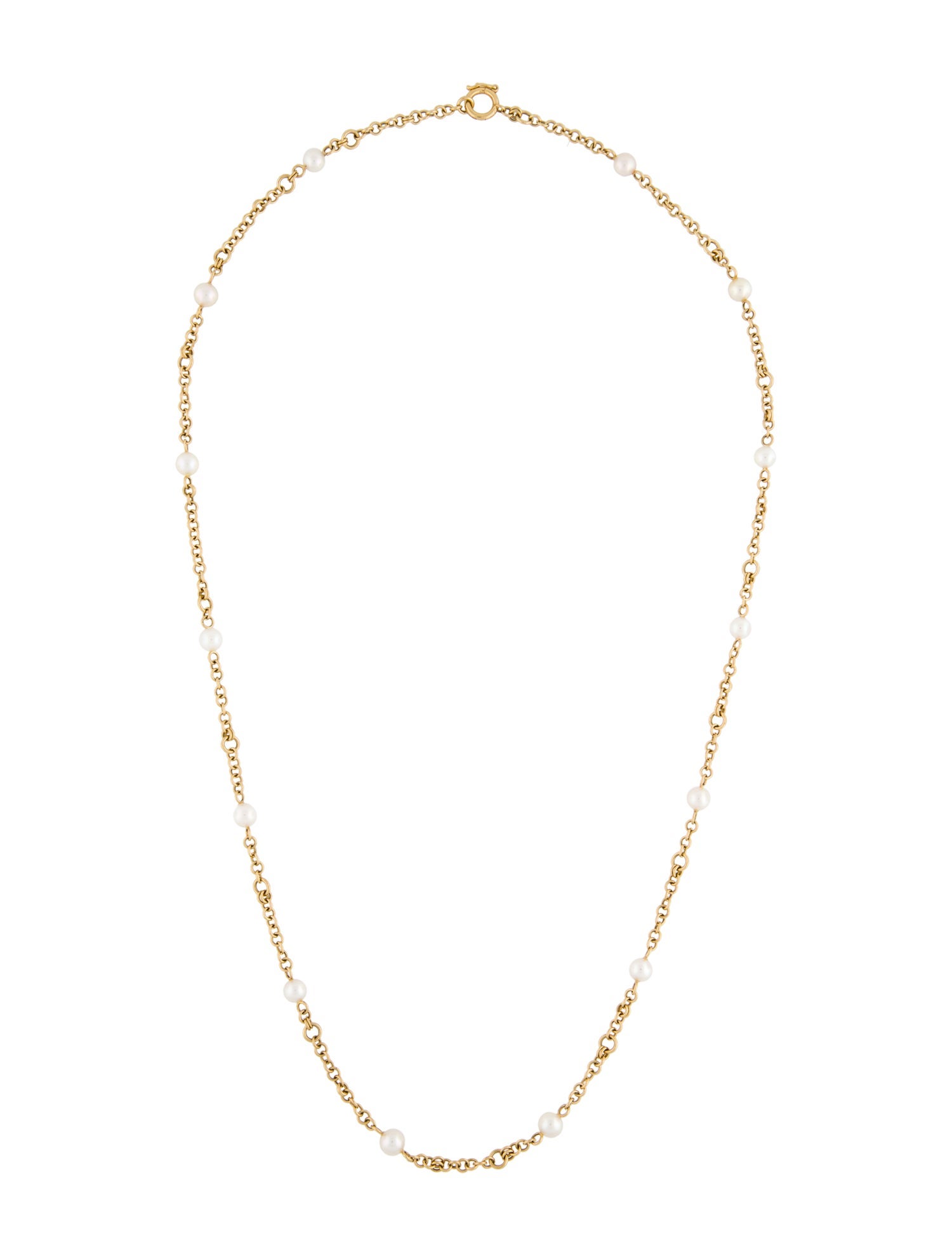 Spinelli Kilcollin 18K Pearl Gravity Chain Necklace - 18K Yellow Gold ...
