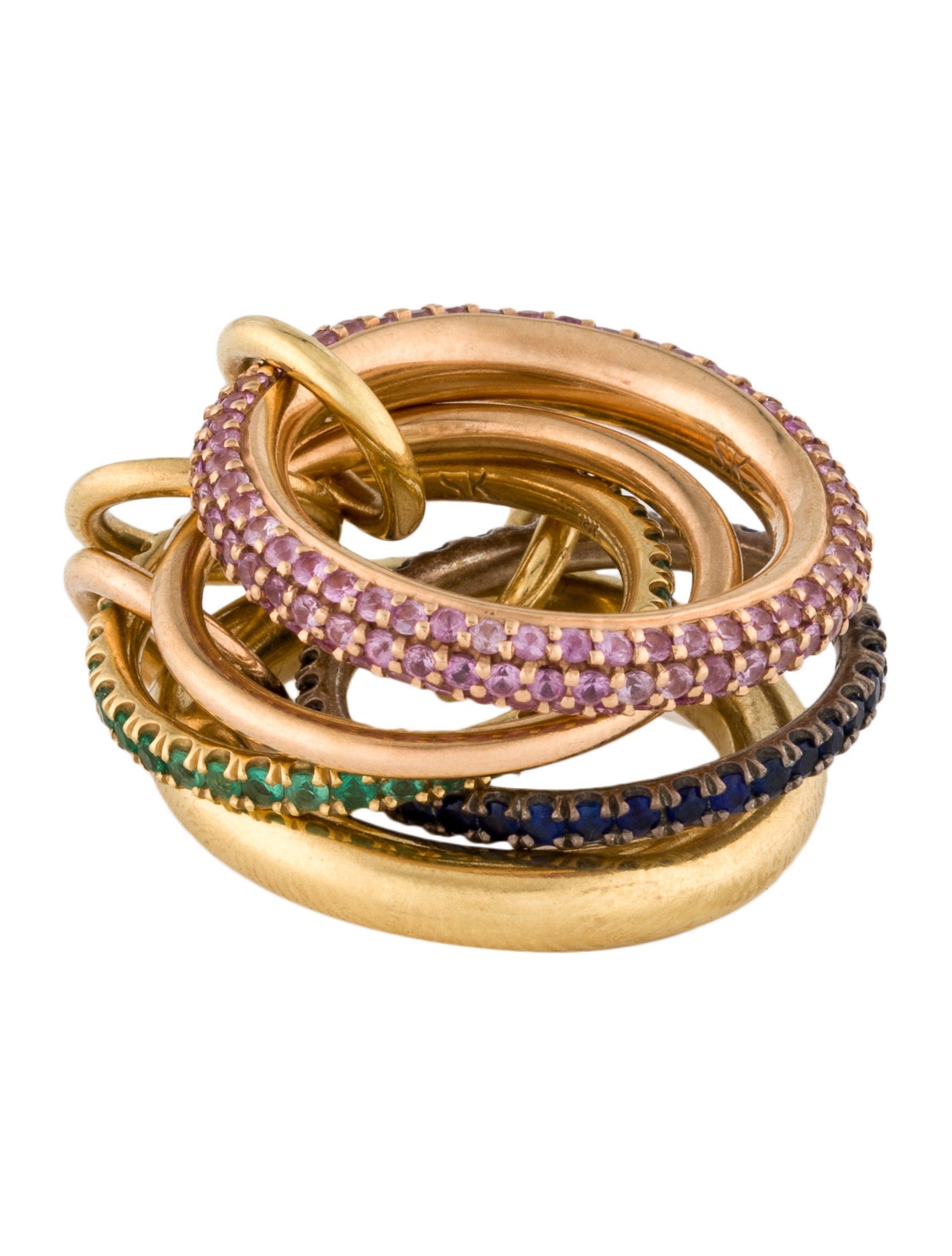 Spinelli Kilcollin Sapphire & Emerald Two-Tone Rolling Ring - Rolling ...