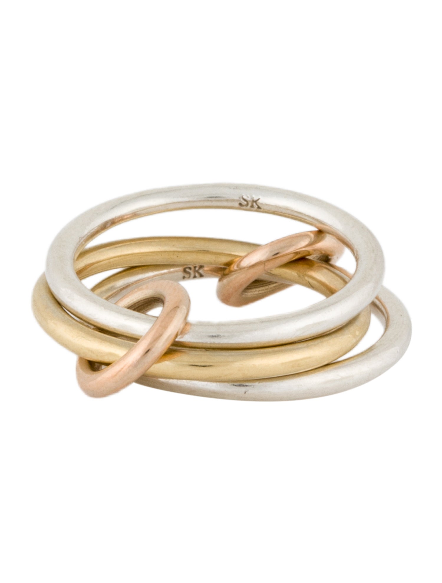 Spinelli Kilcollin Tri-Color Solarium MX Ring - 18K Yellow Gold Band ...