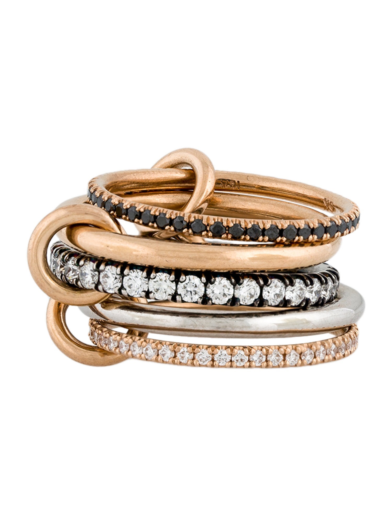 Spinelli Kilcollin 18K 1.79ctw Diamond 5 Link Stacking Band - 18K White ...