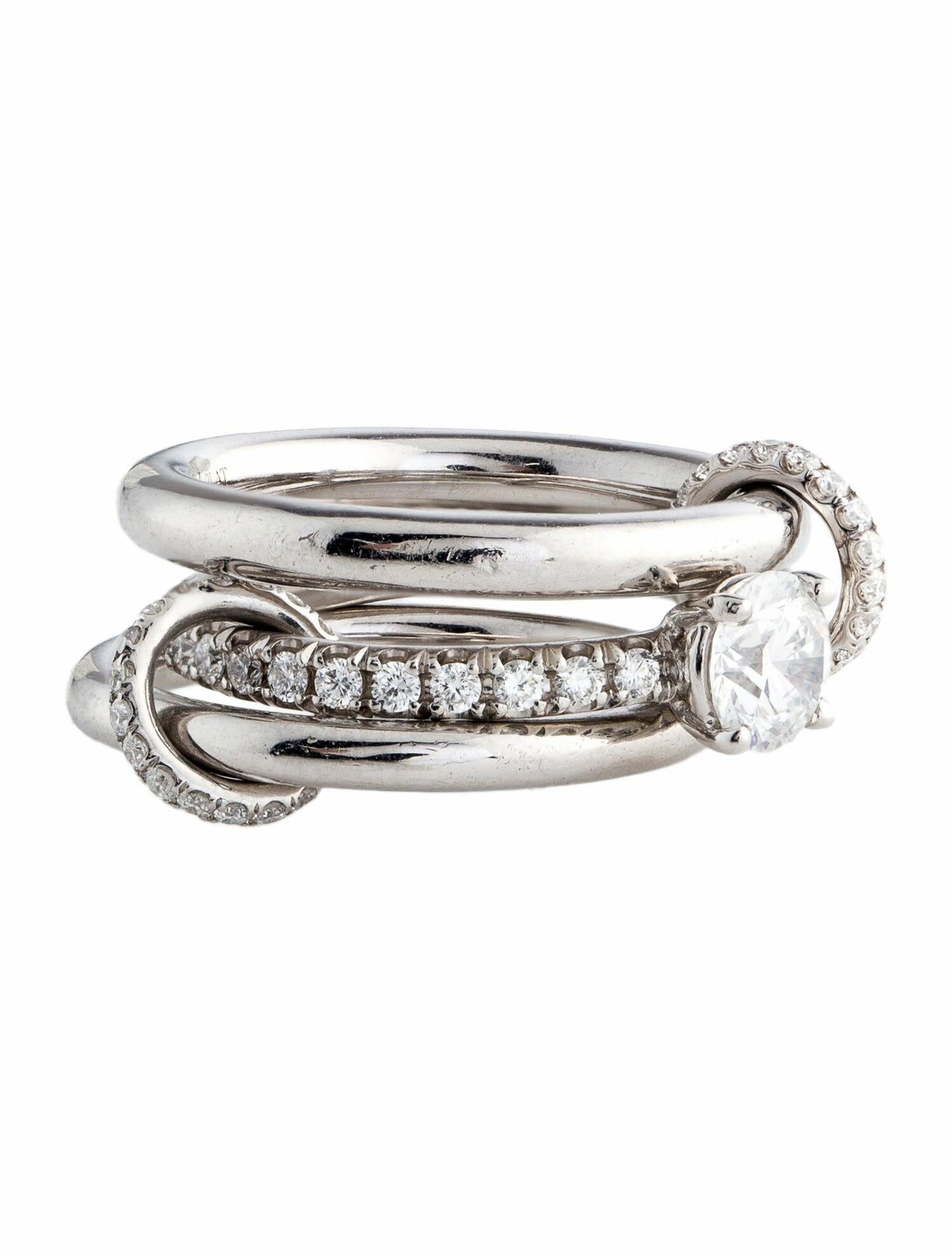 Spinelli Kilcollin Platinum 1.49ctw Diamond Engagement Rolling Ring ...