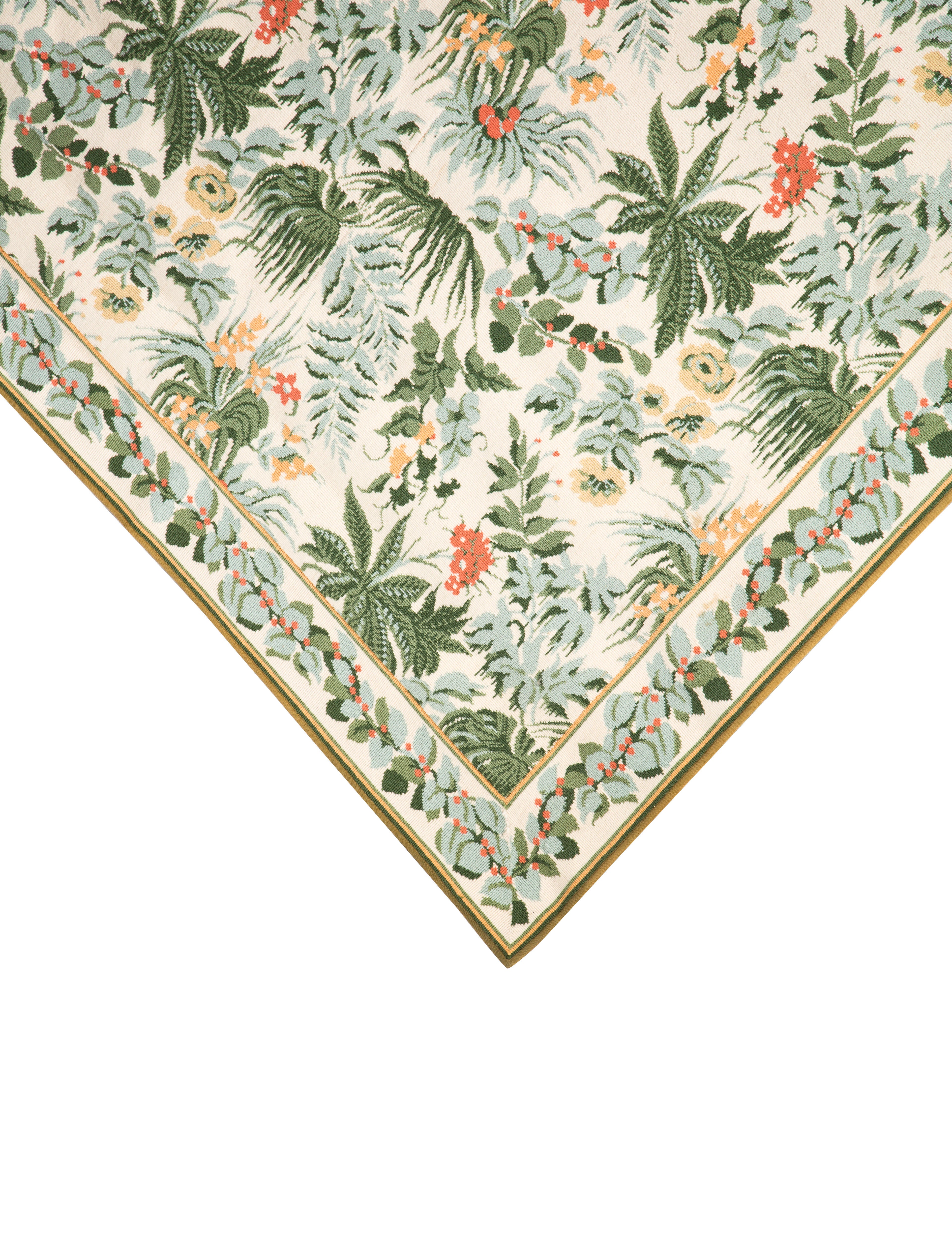 Stark Floral Wool Rug, 10' x 19'9" - Green Area Rugs, Rugs - STARK20003 ...