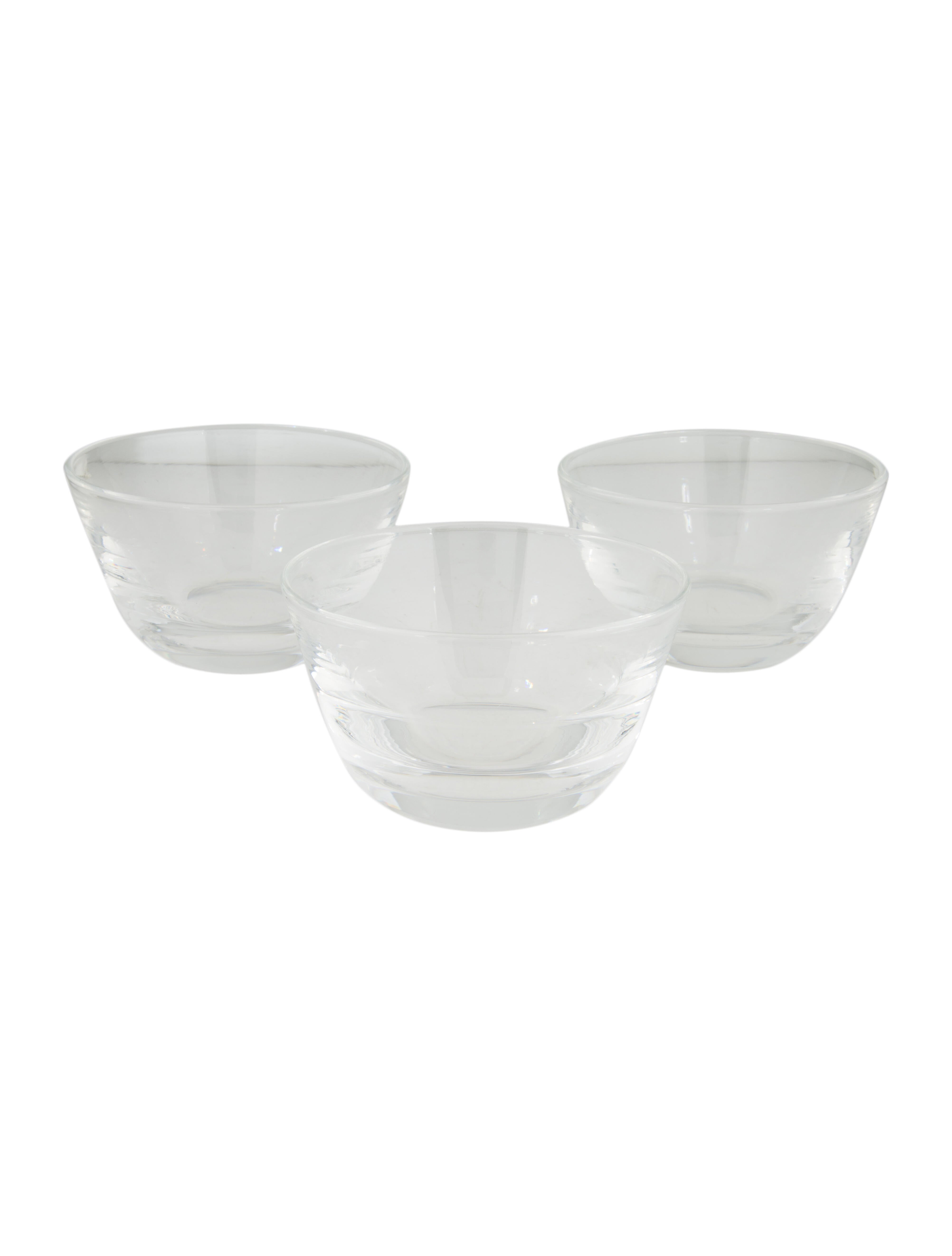 Steuben Set of 3 Crystal Candy Bowls - Clear, 3 pieces Dinnerware ...