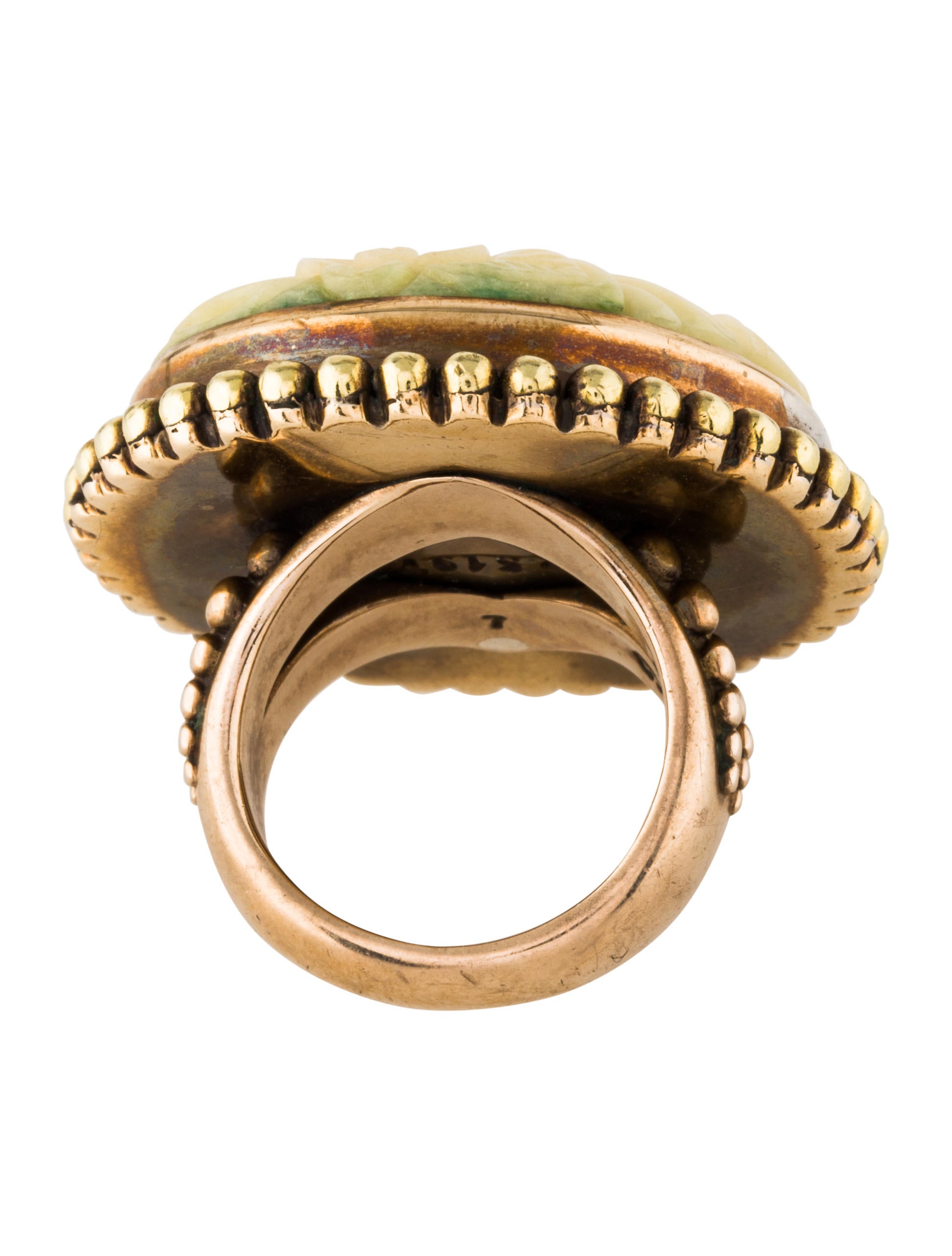 Stephen Dweck Carved Bone Floral Cocktail Ring - Rings - STD22222 | The ...