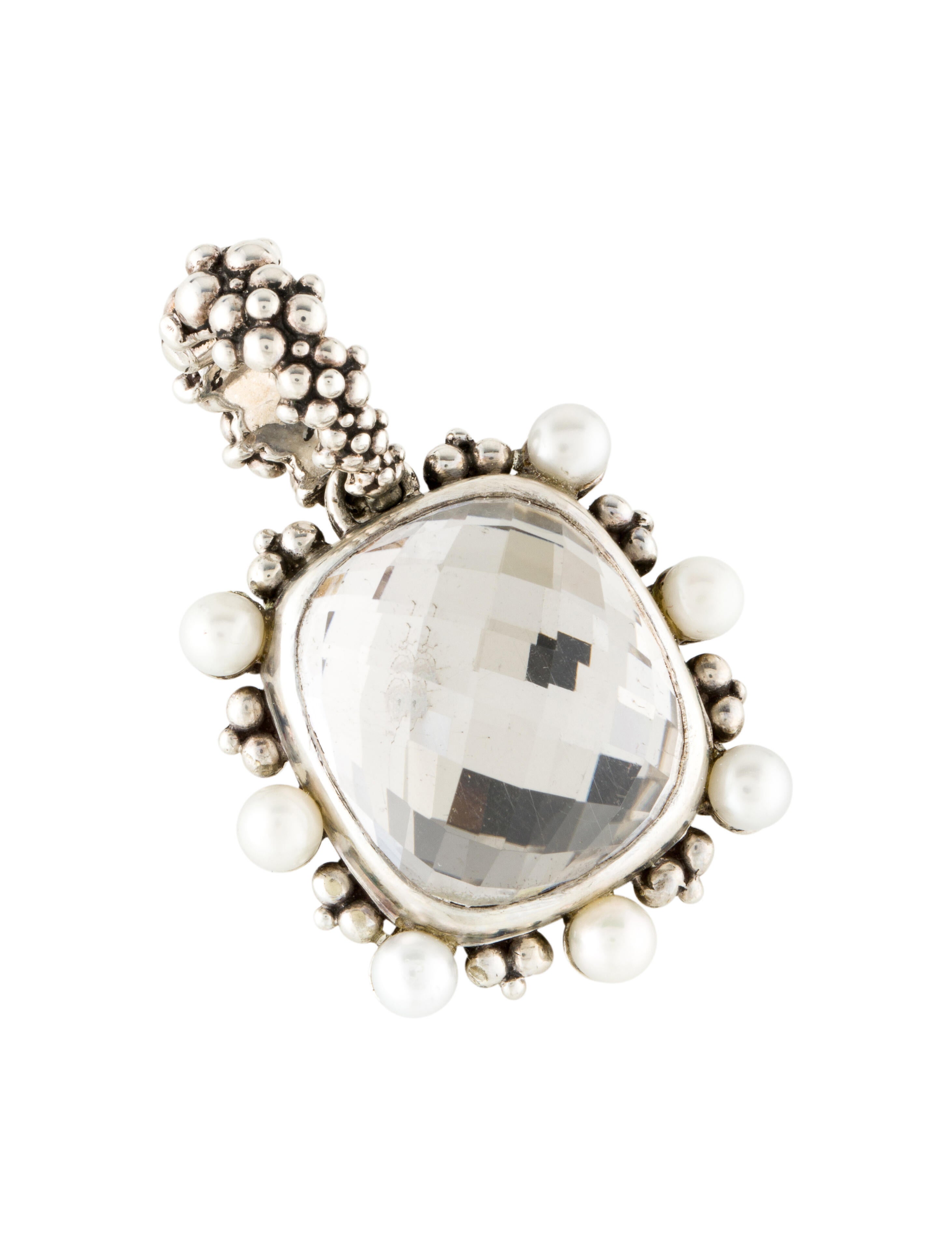 Stephen Dweck Shell & Quartz Double Necklace - Sterling Silver Pendant ...