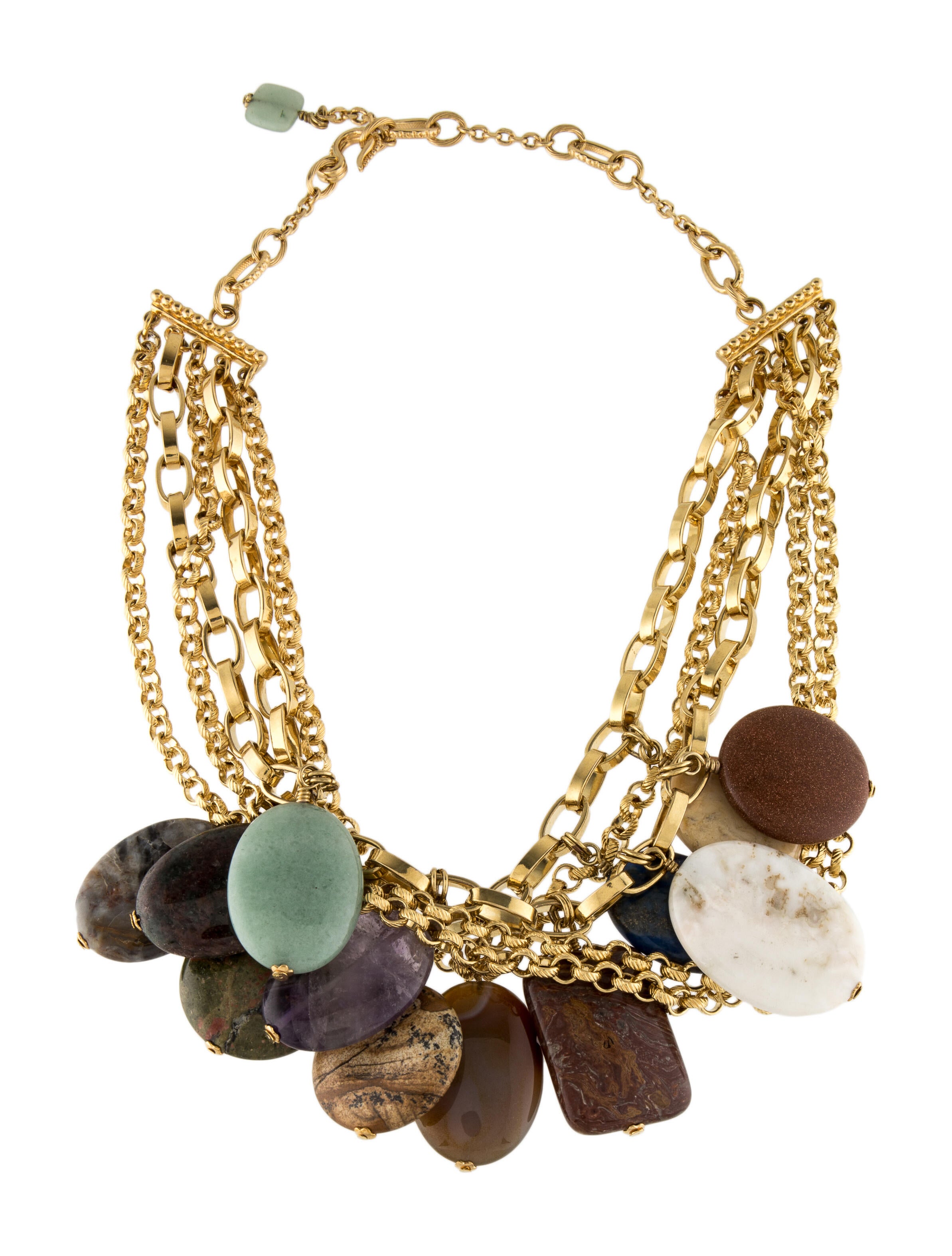 Stephen Dweck Coral & Multistone Multistrand Necklace - Gold-Tone Metal ...